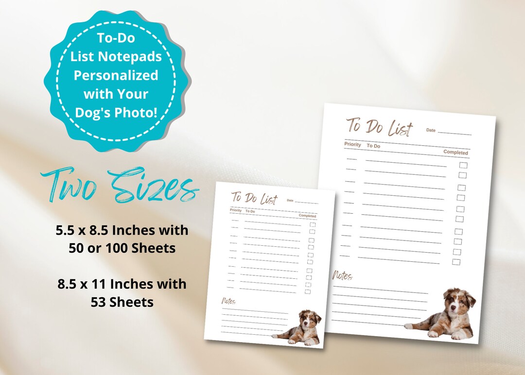 YOUR DOG To-do List Notepad, Personalized Notepad, DOG Notepad, Custom ...