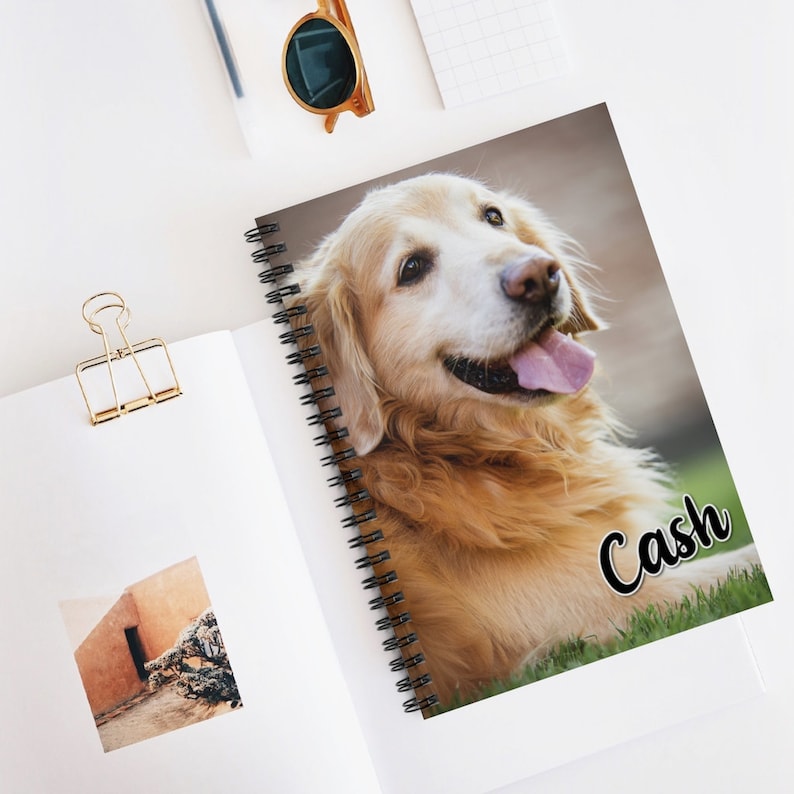 Dog Spiral Notebook, Custom Dog Photo Spiral Notebook, Dog Lover's Gift ...