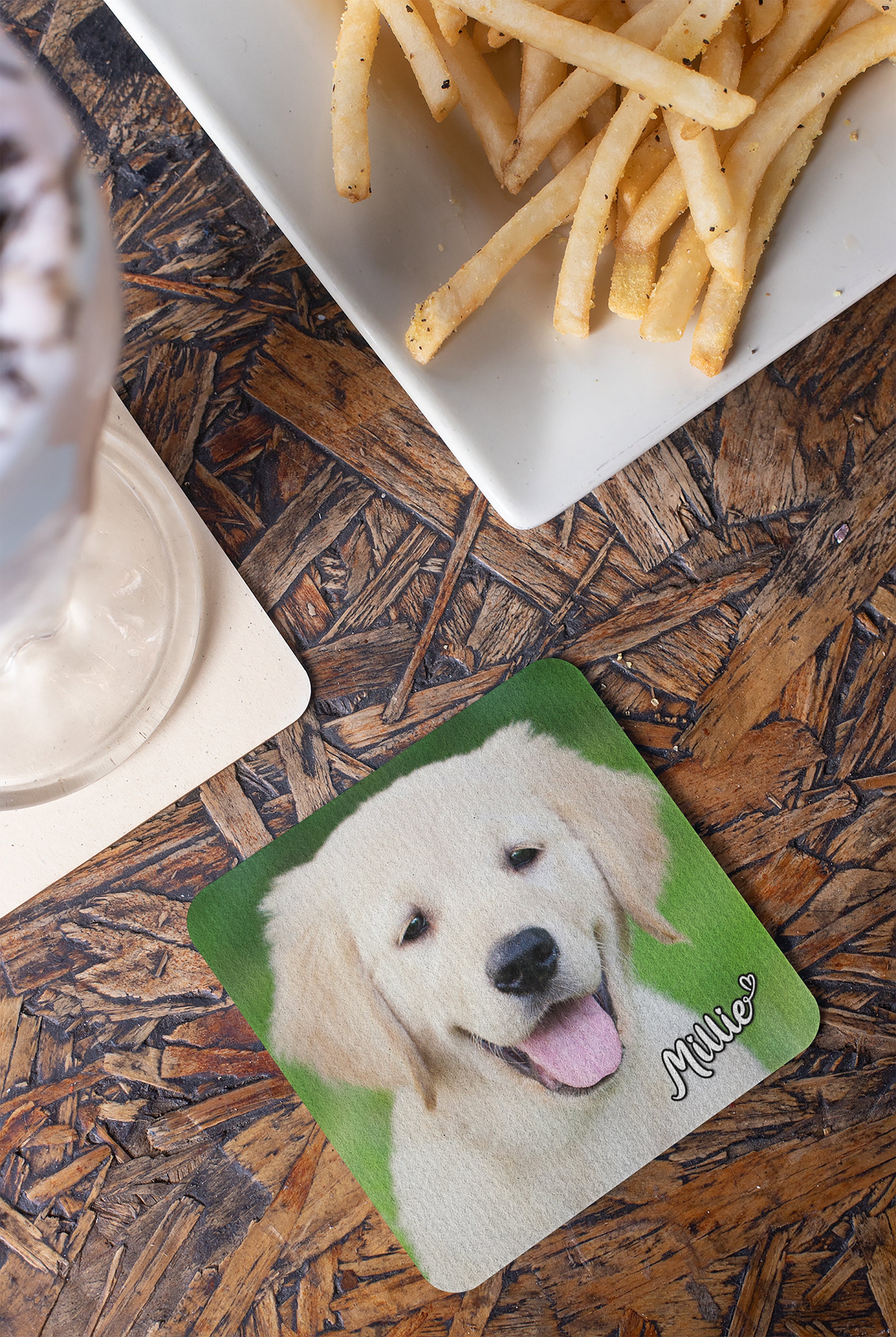 PERSONALIZED Dog Coasters Drink Coasters Barware Holiday - Etsy