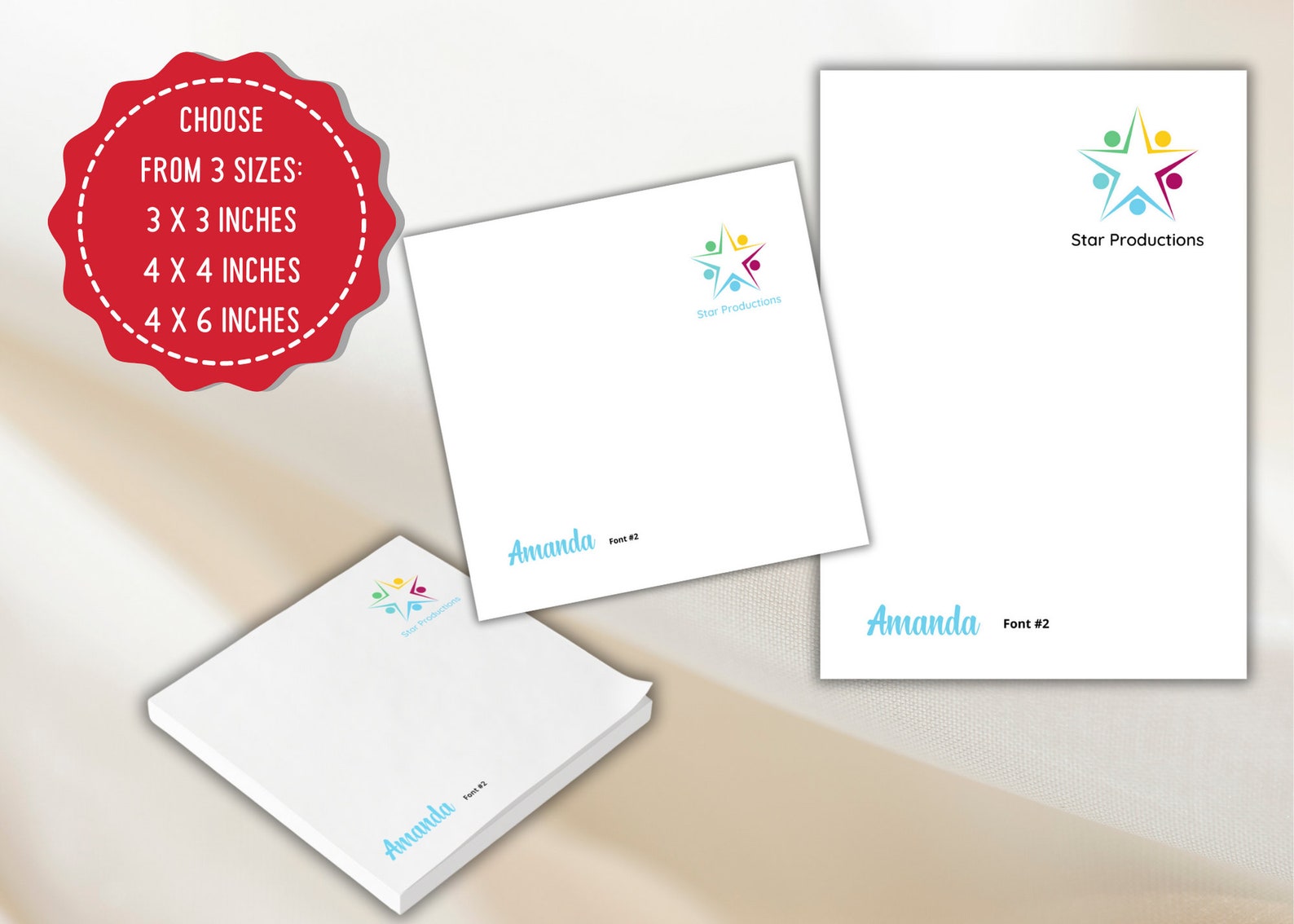 YOUR Logo Sticky Notes Custom Logo Sticky Notes Logo Sticky - Etsy