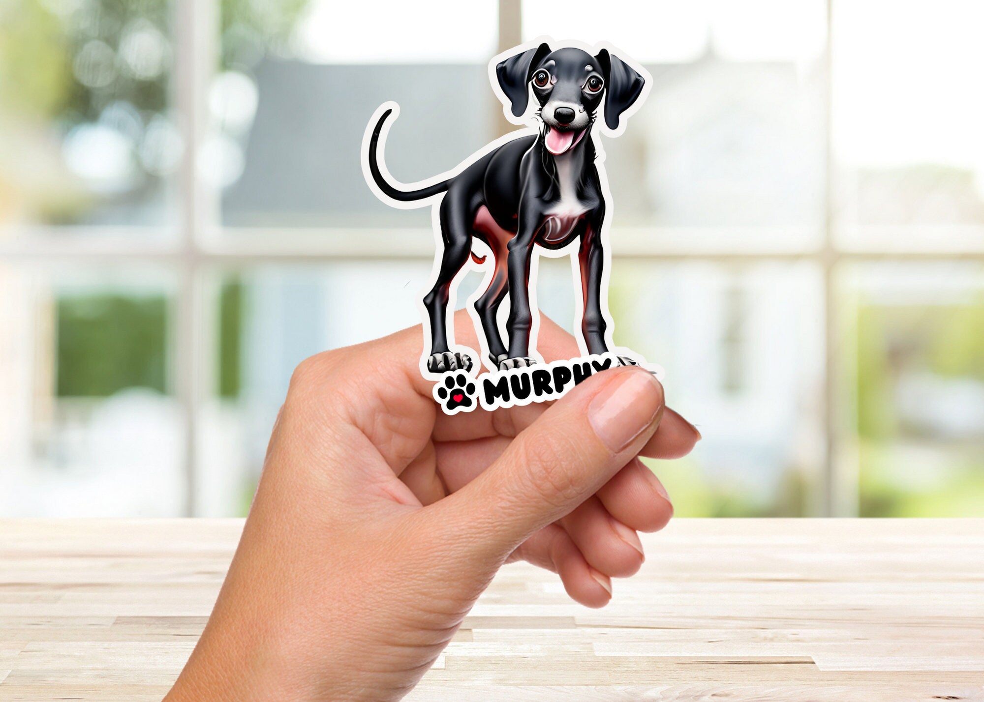 Dog Name Sticker, Puppy Name Sticker, Custom Dog Sticker, Dog Lover ...