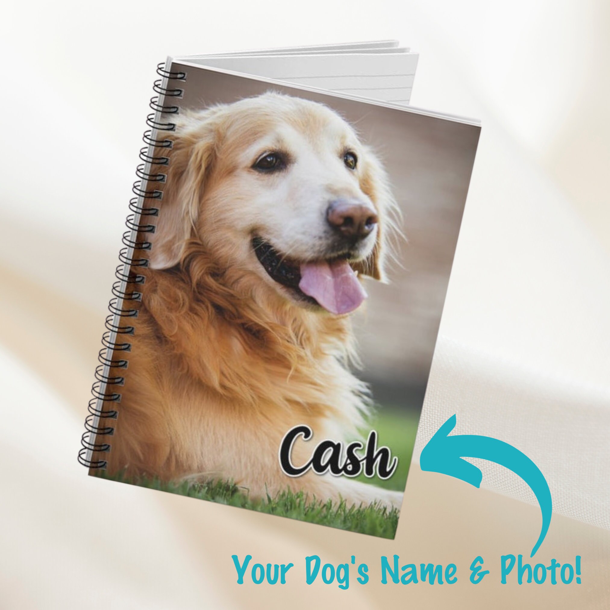 Dog Spiral Notebook, Custom Dog Photo Spiral Notebook, Dog Lover's Gift ...