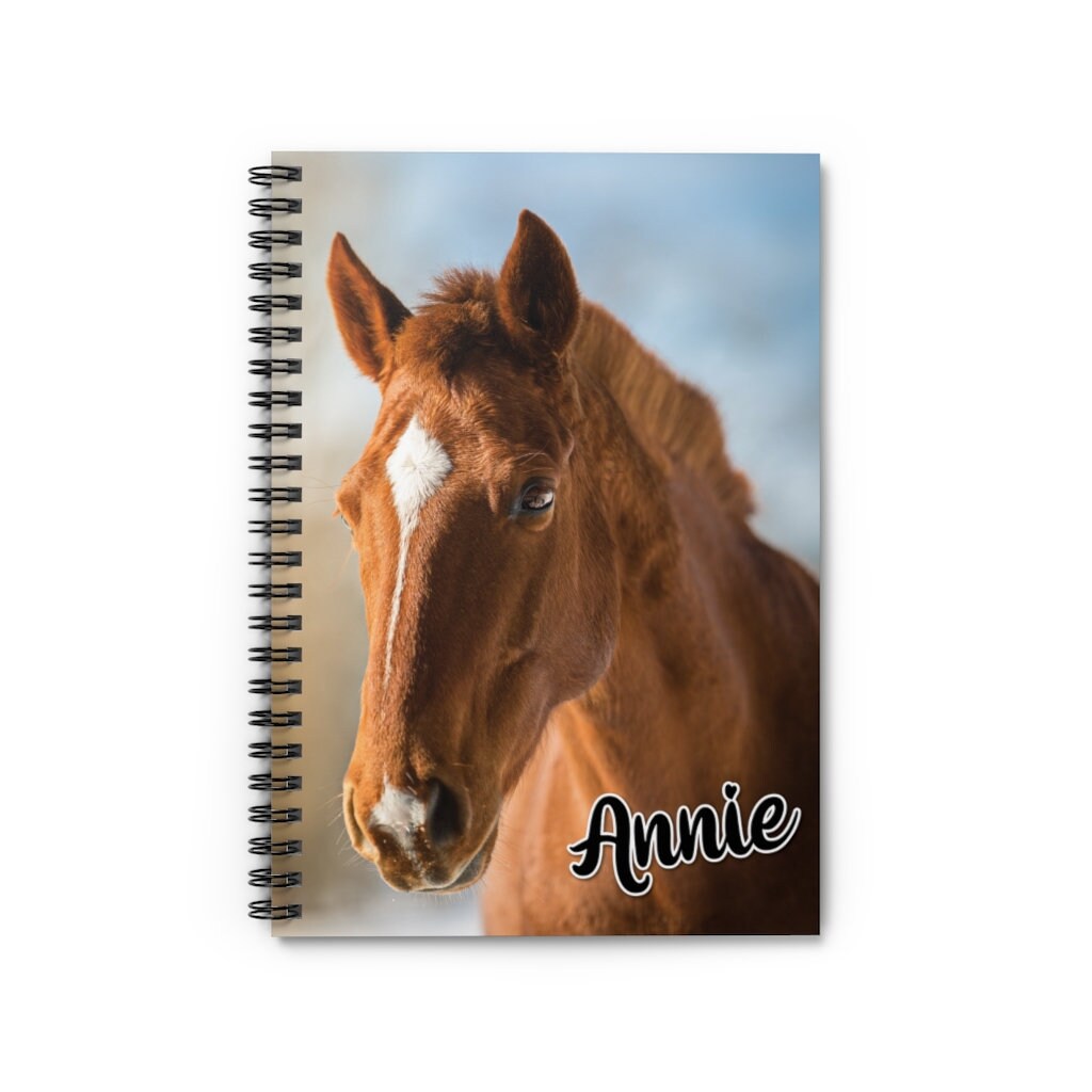 Horse Spiral Notebook, Custom Photo Spiral Notebook, Lined Notebook ...