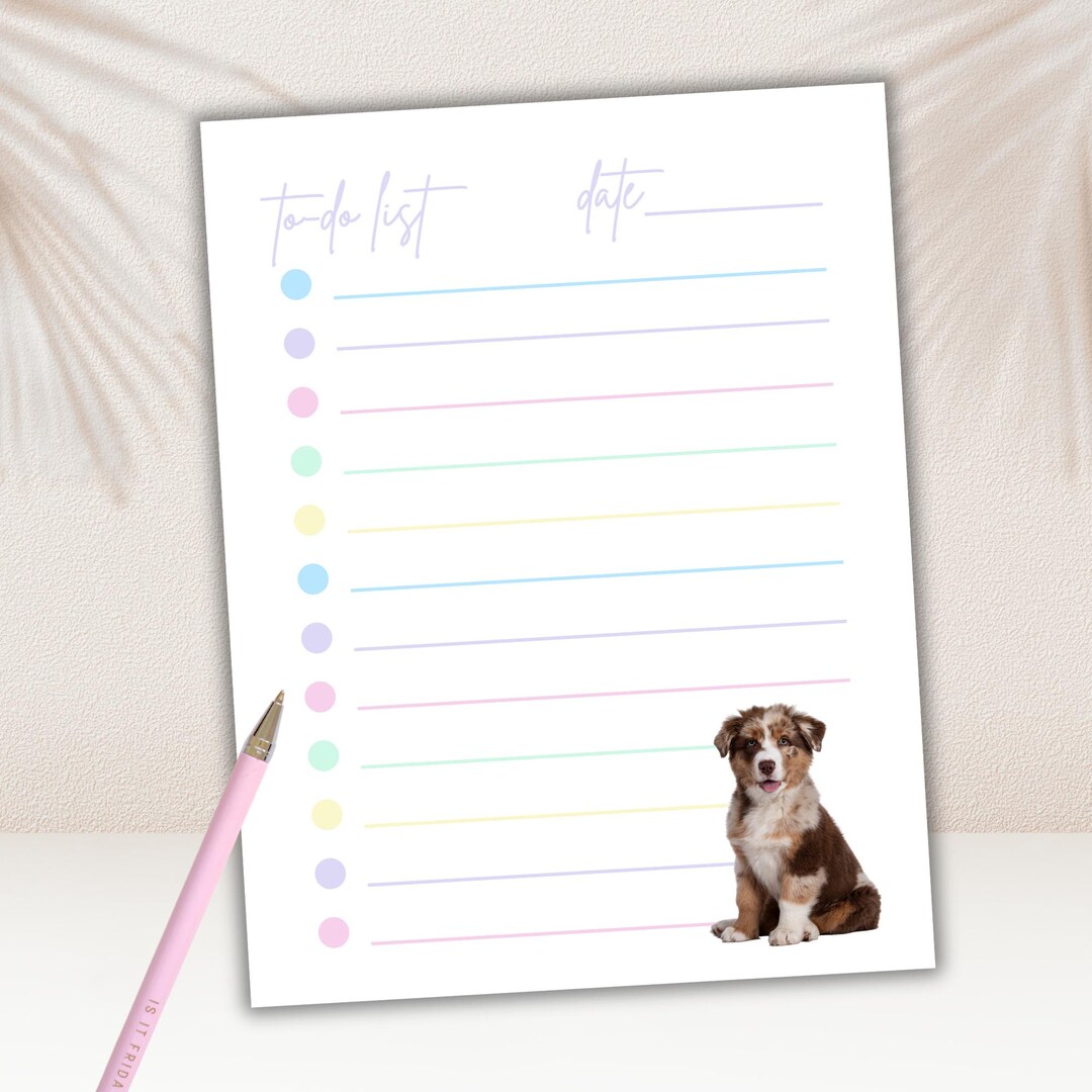 Custom To-do List With Your Dog’s Photo - Personalized Dog Lover Gift ...