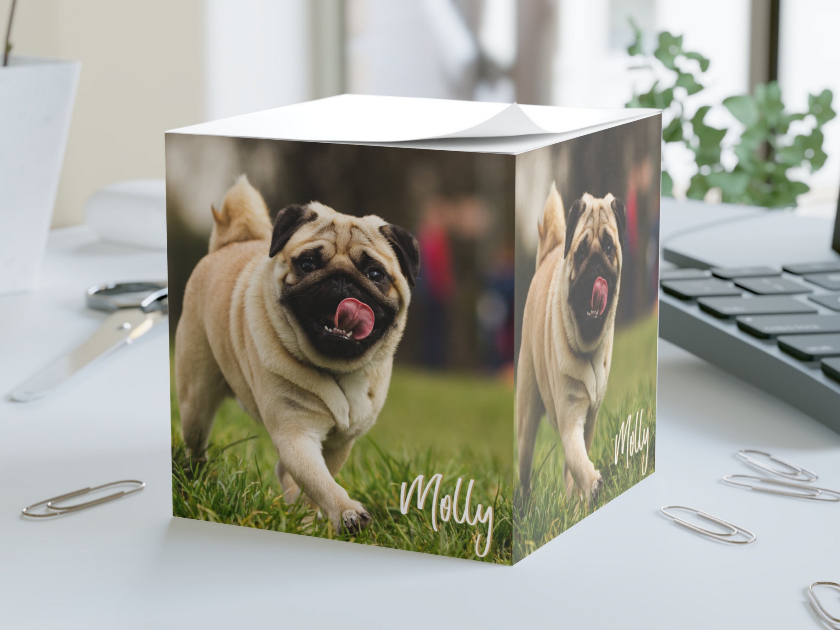 Note Cube With Your Pup's Photo, Personalized Paper Note Cube, Gift for ...