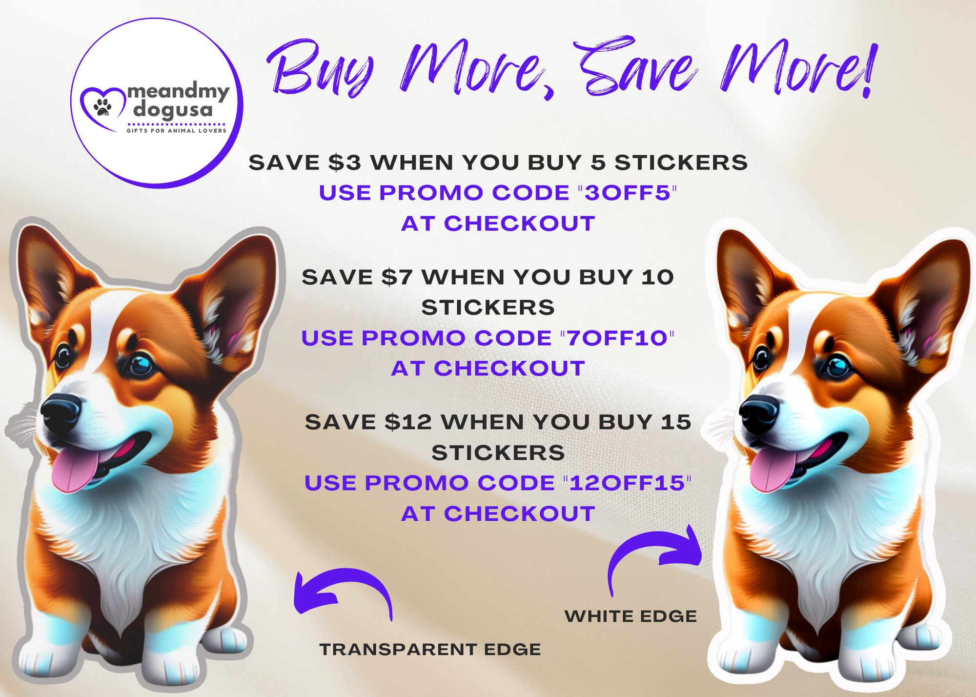 Corgi Vinyl Sticker, Puppy Sticker, Corgi Sticker, Corgi Lover Gift, AI ...