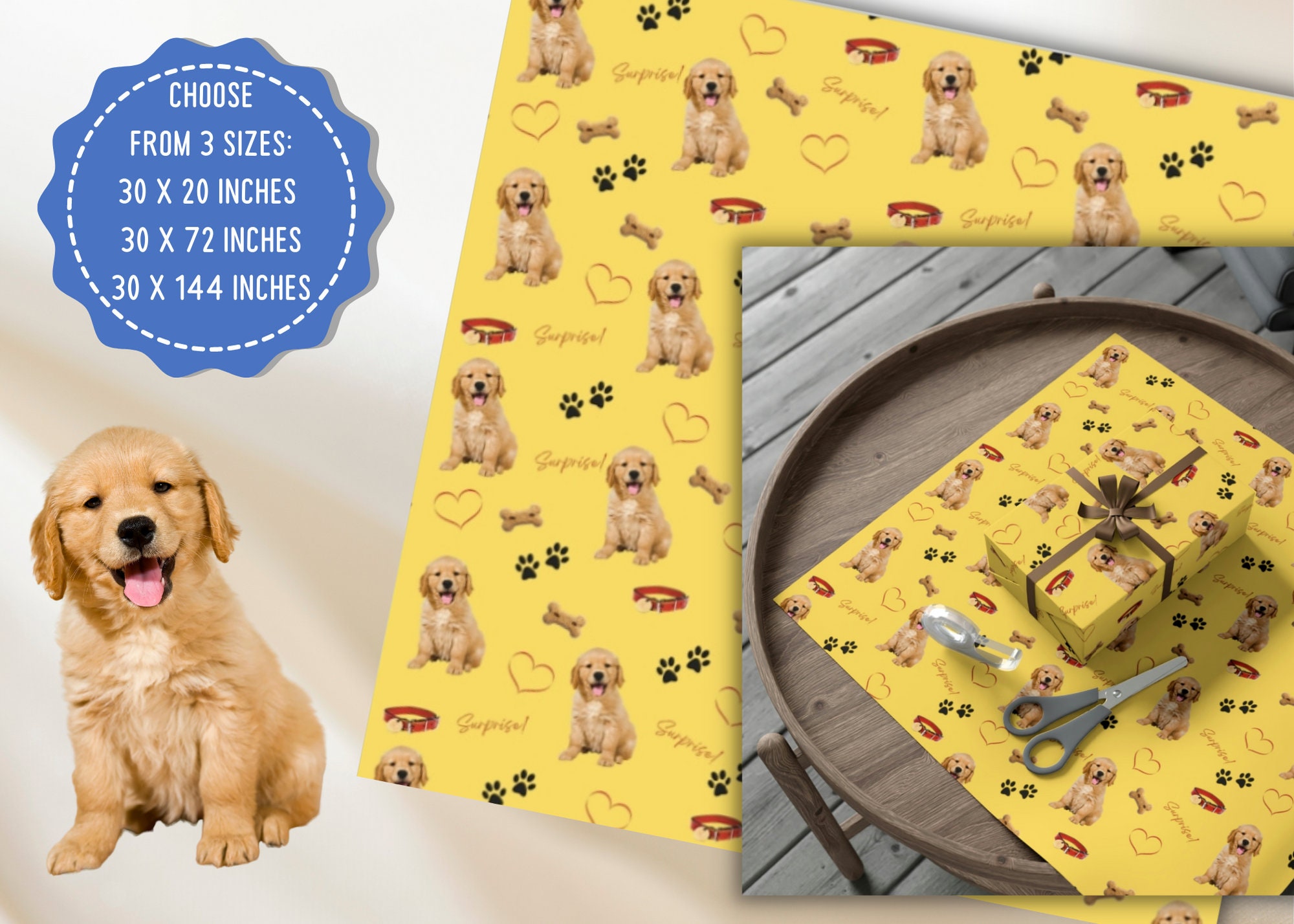 Dog Photo Gift Wrap Dog Lover's Gift Wrap Custom Dog - Etsy