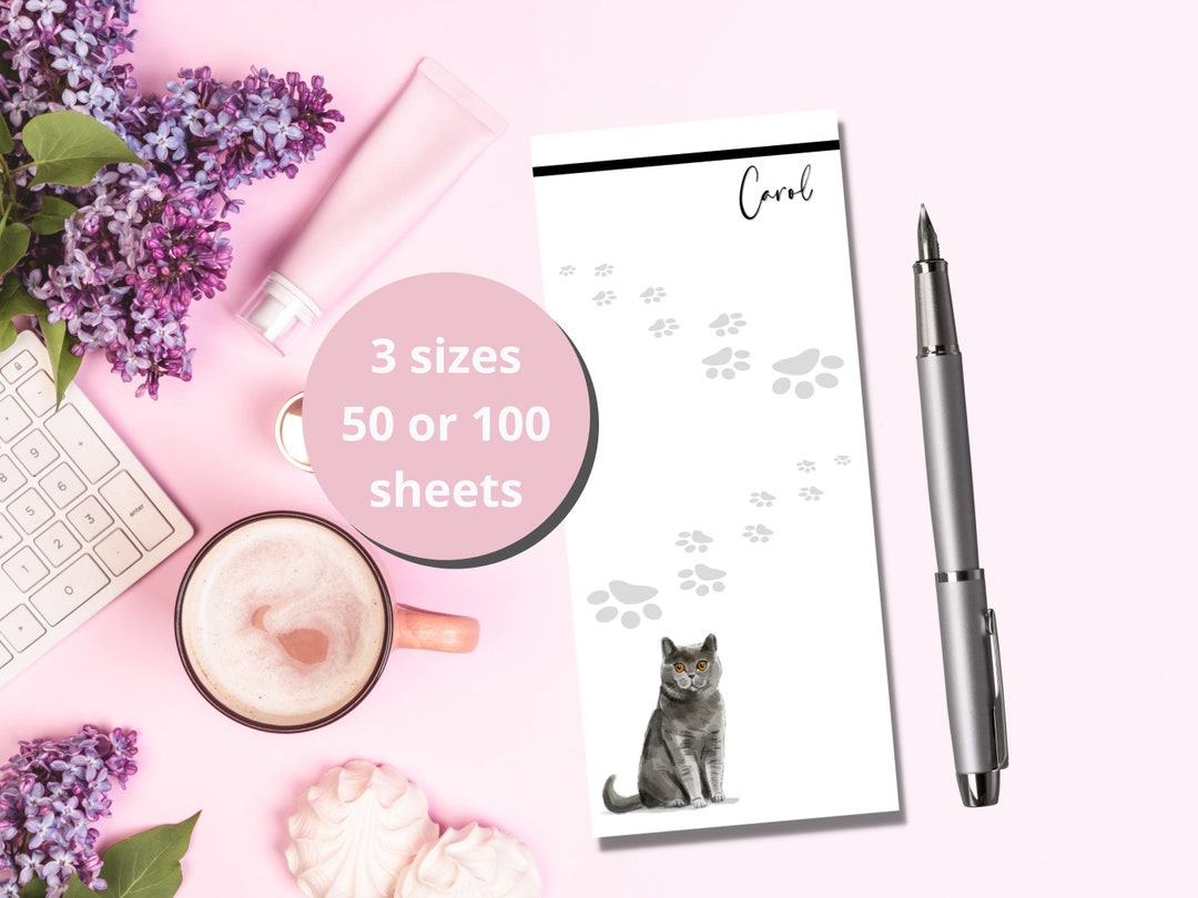 Personalized Notepad, CAT NOTEPAD, Custom Notepad, Cat Breed Notepad ...