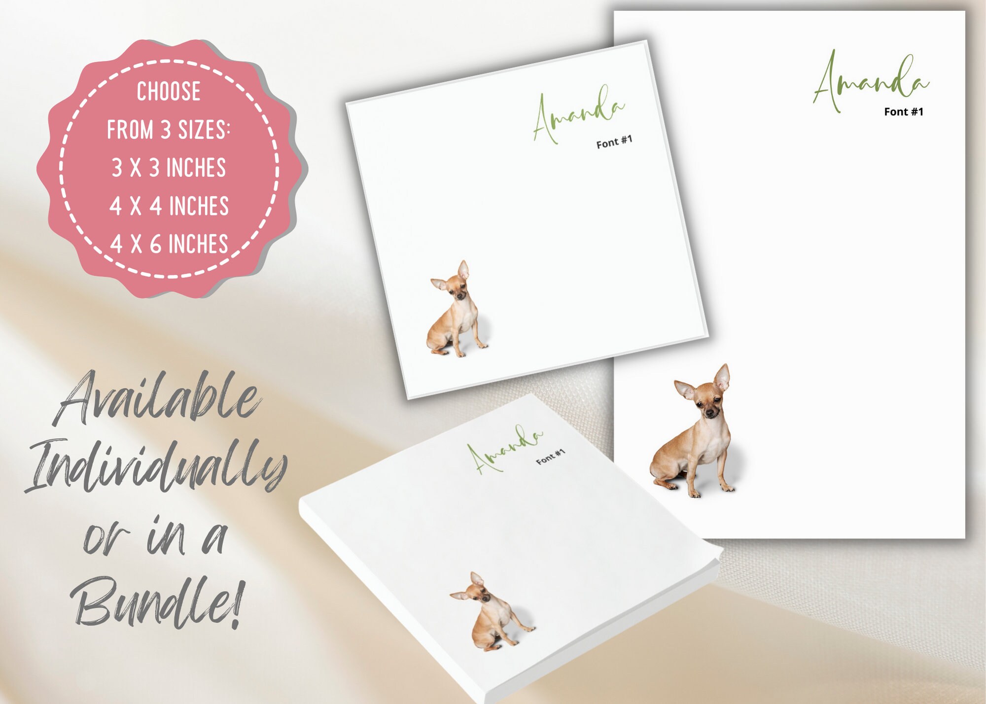 Personalized Dog Sticky Notes, Custom Dog Sticky Notes, Photo Sticky ...