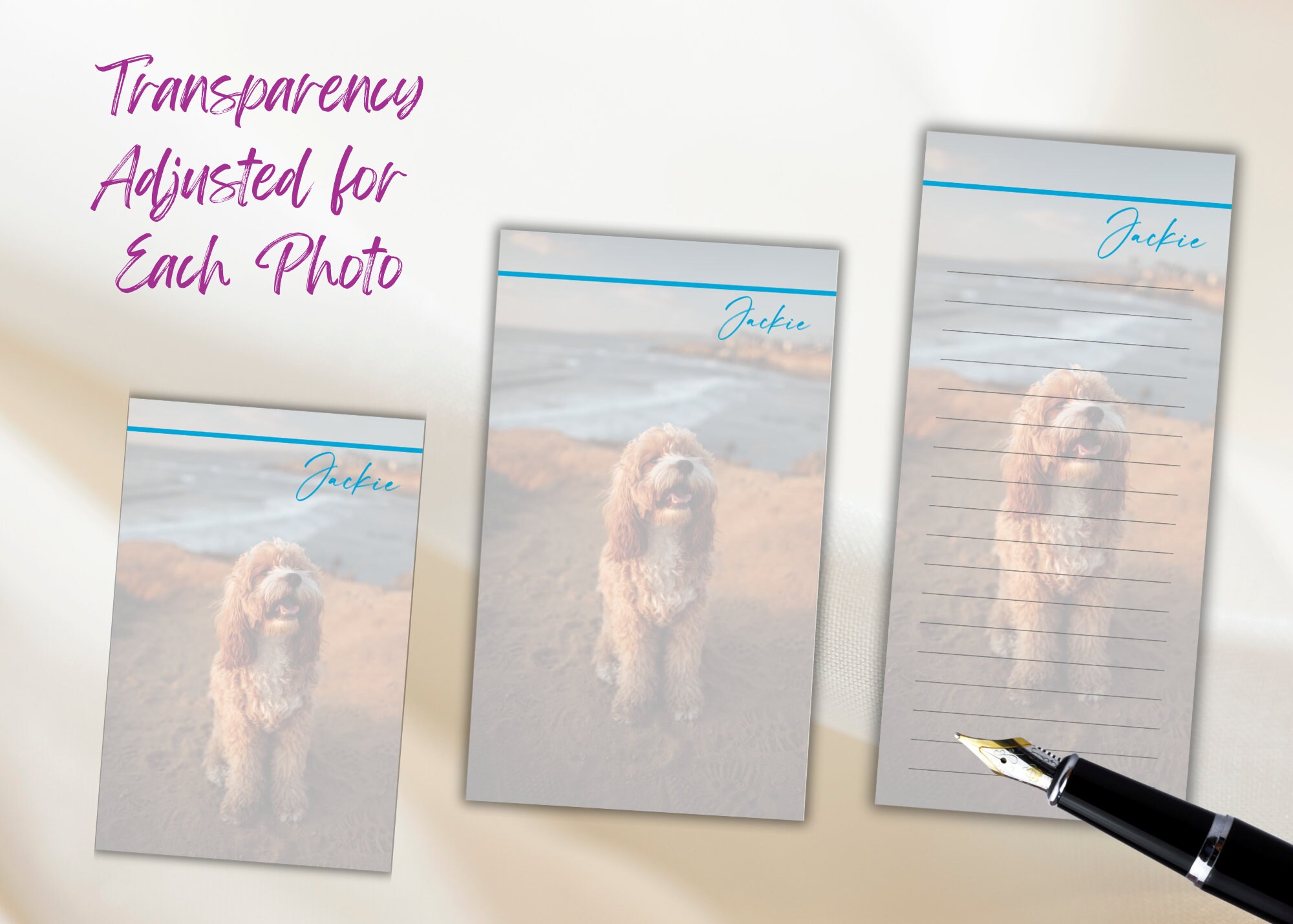 Custom Photo Notepad, Custom Dog Notepad, Personalized DOG Notepad ...