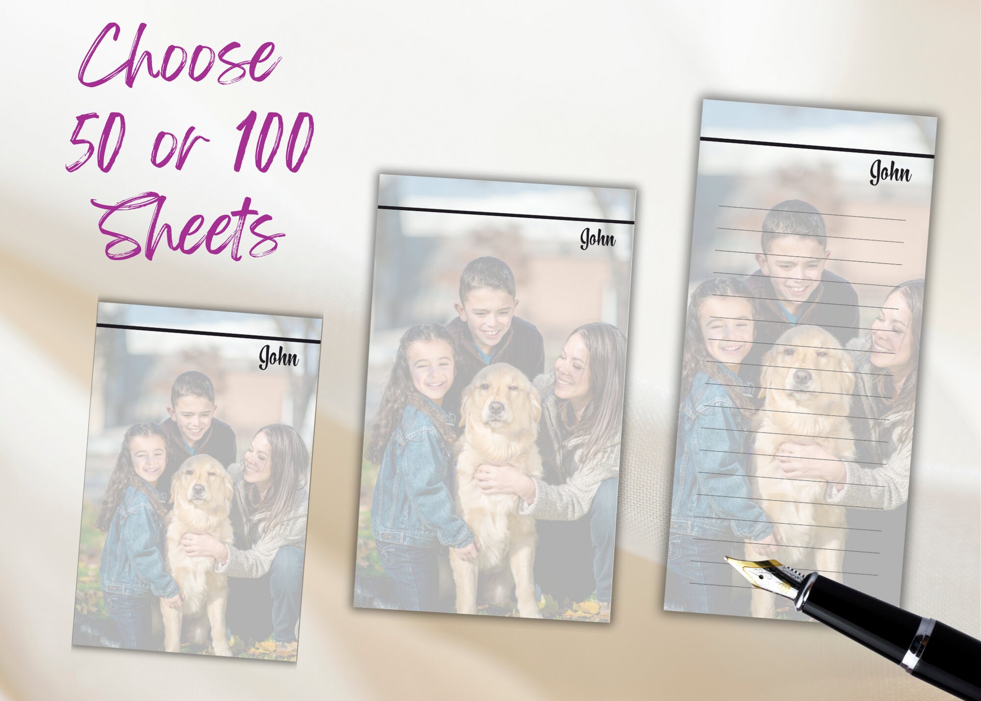 Custom Photo Notepad, Custom Dog Notepad, Personalized DOG Notepad ...