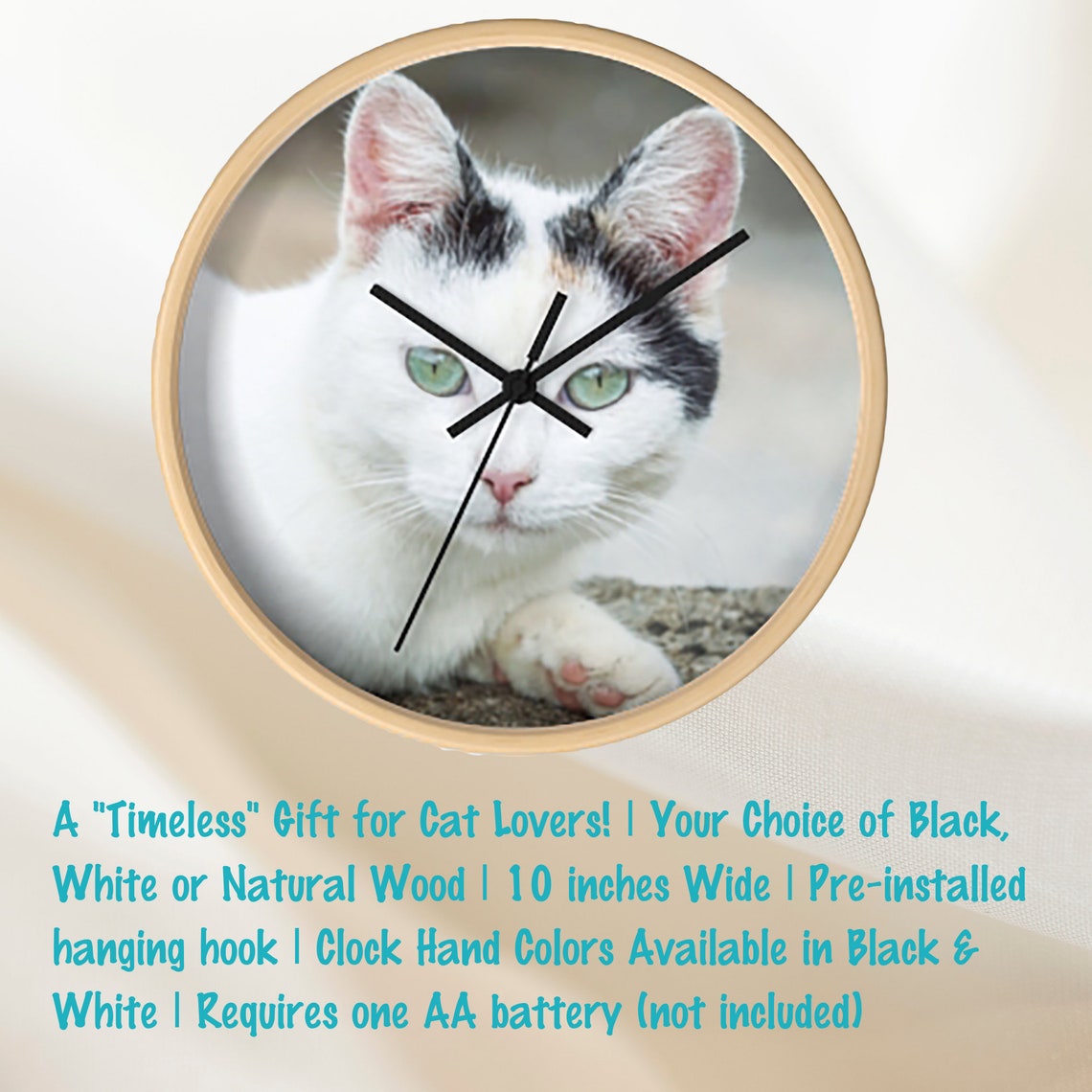 Pet Photo Clock Custom Wall Clock PERSONALIZED 10-inch - Etsy