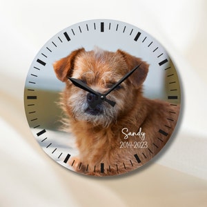 Personalized Acrylic Pet Photo Wall Clock, Custom Clock With YOUR Pet's ...