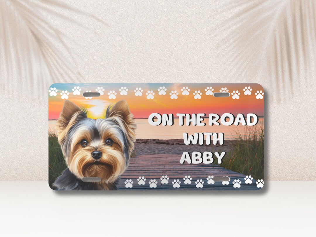 Custom Dog Vanity Plate, Personalized Pet Vanity Plate, Dog Lover Gift ...