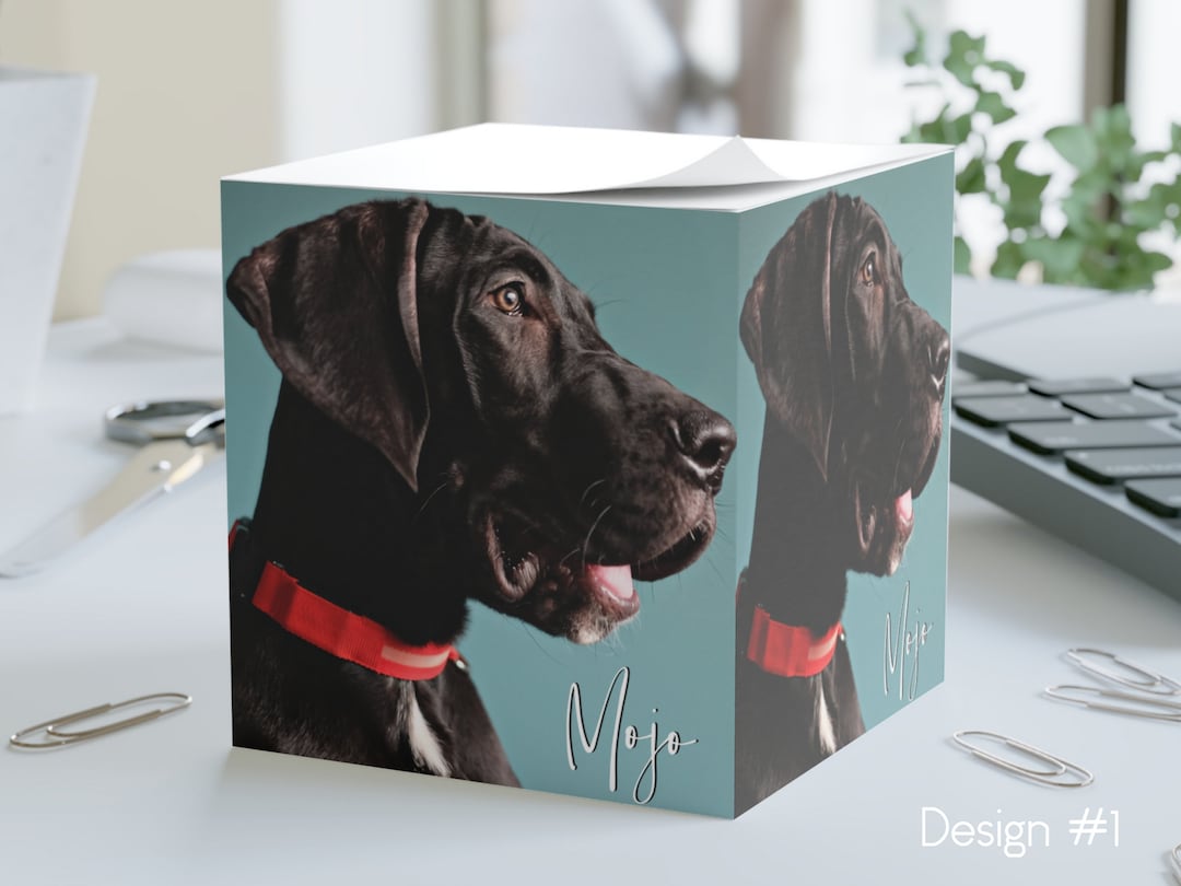 Note Cube With Your Pup's Photo, Personalized Paper Note Cube, Gift for ...