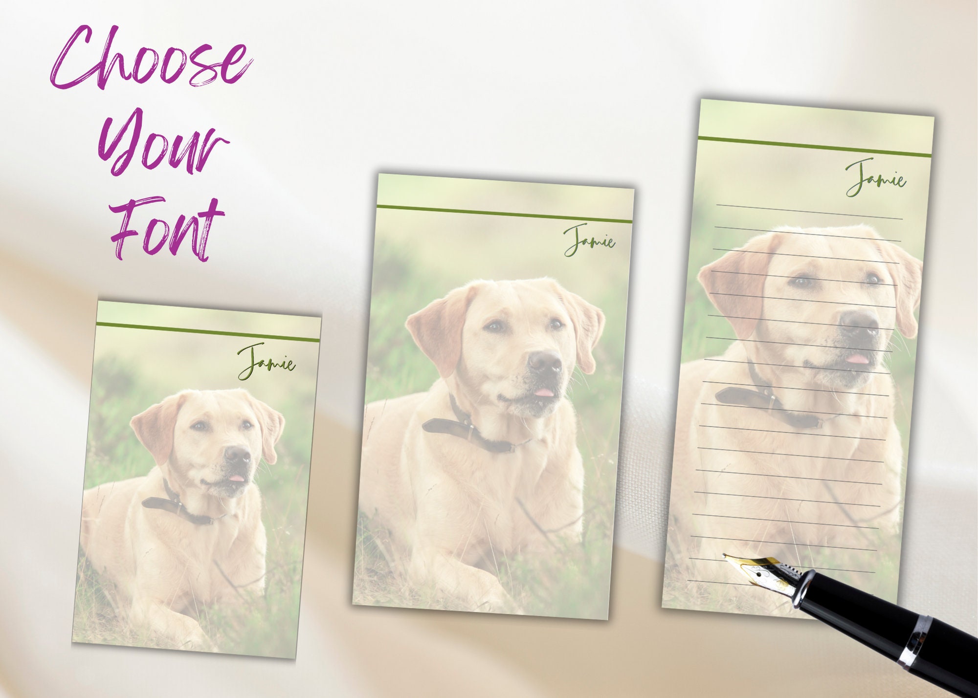 Custom Photo Notepad, Custom Dog Notepad, Personalized DOG Notepad ...