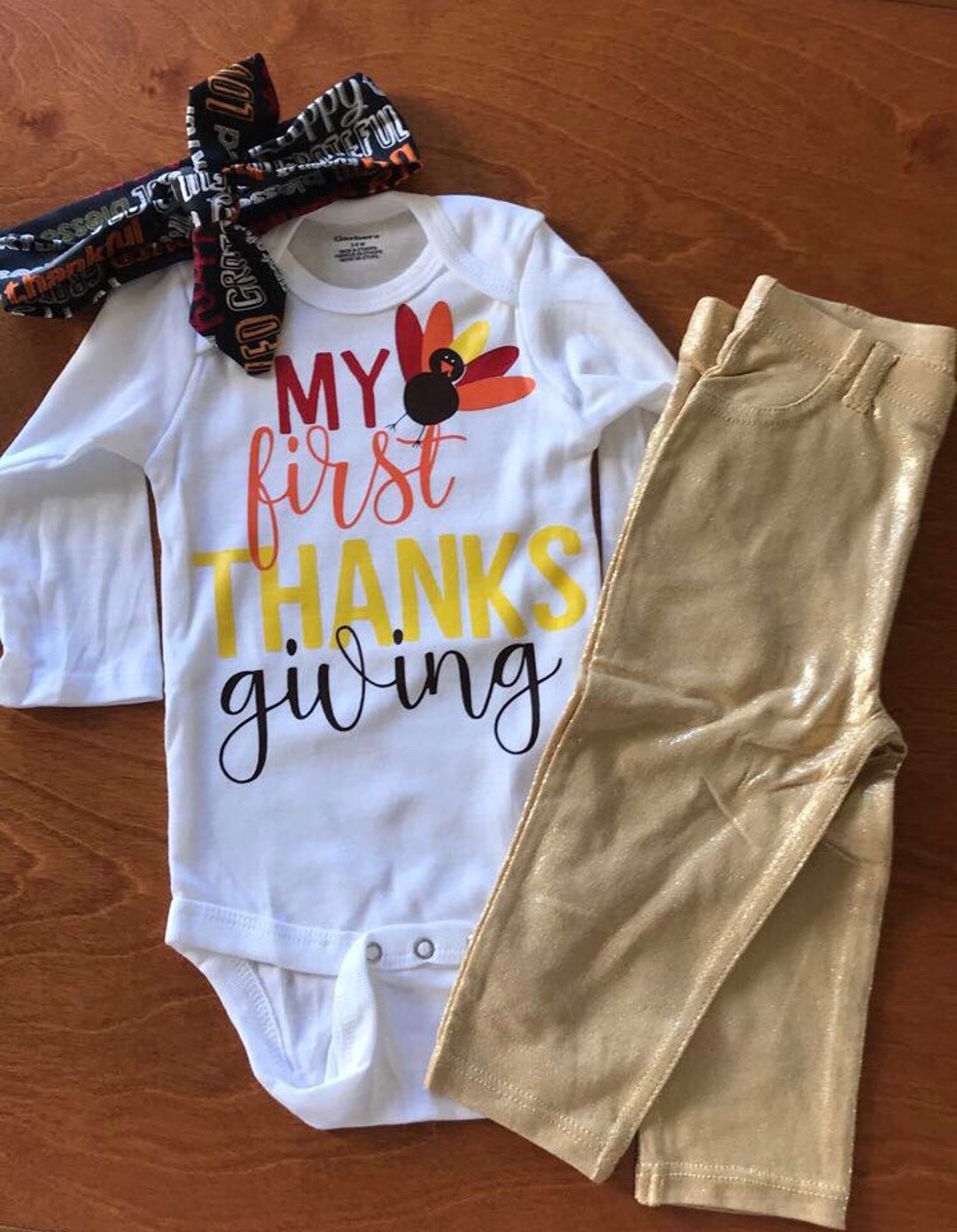 My First Thanksgiving Onesie - Etsy