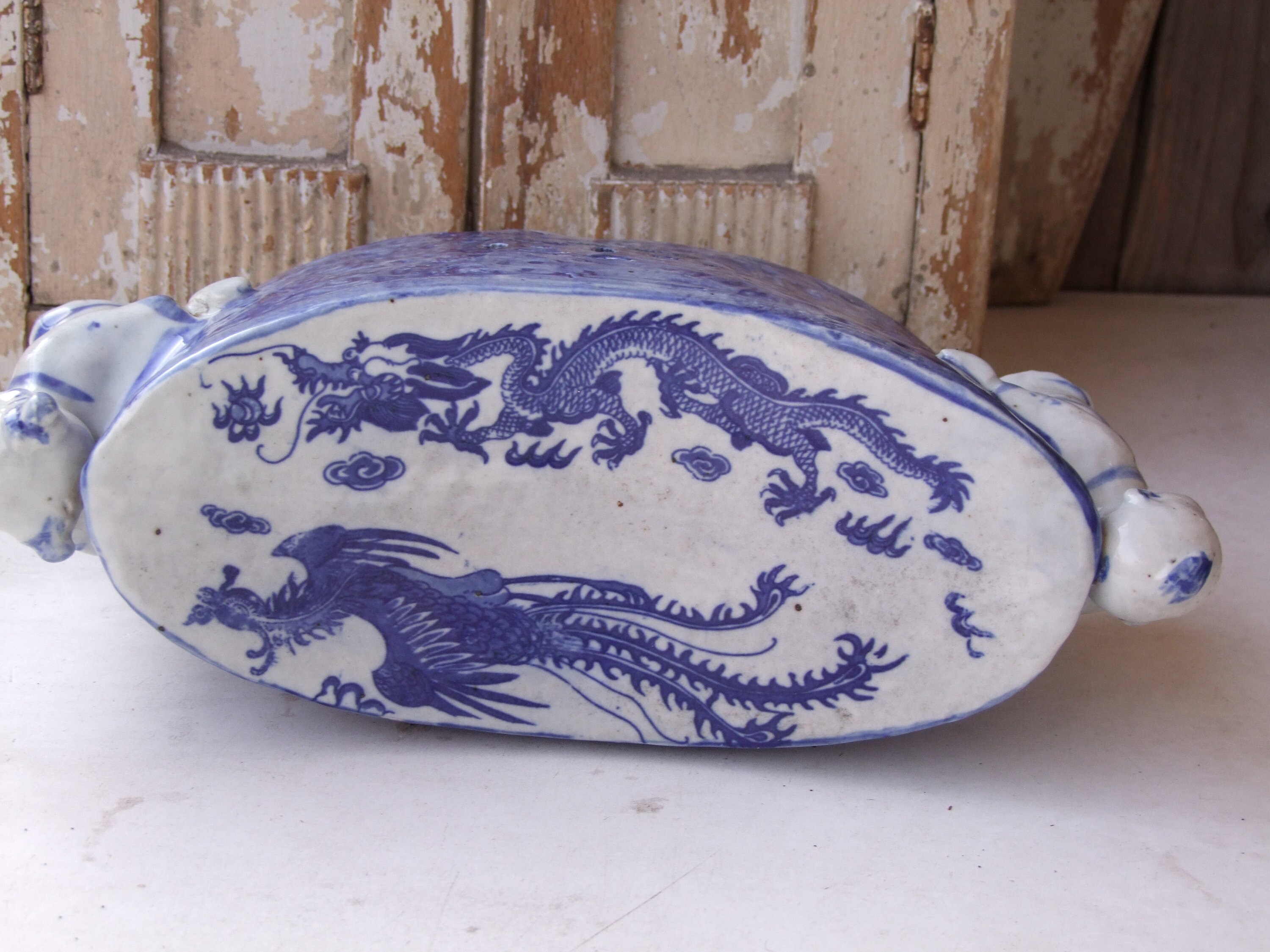 Antique Chinese Porcelain Pillow Blue and White 19th Century - Etsy UK