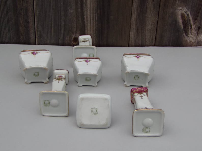 Antique Royal Kinjo Nippon Rococo Japan Gold Encrusted Moriage Vanity ...