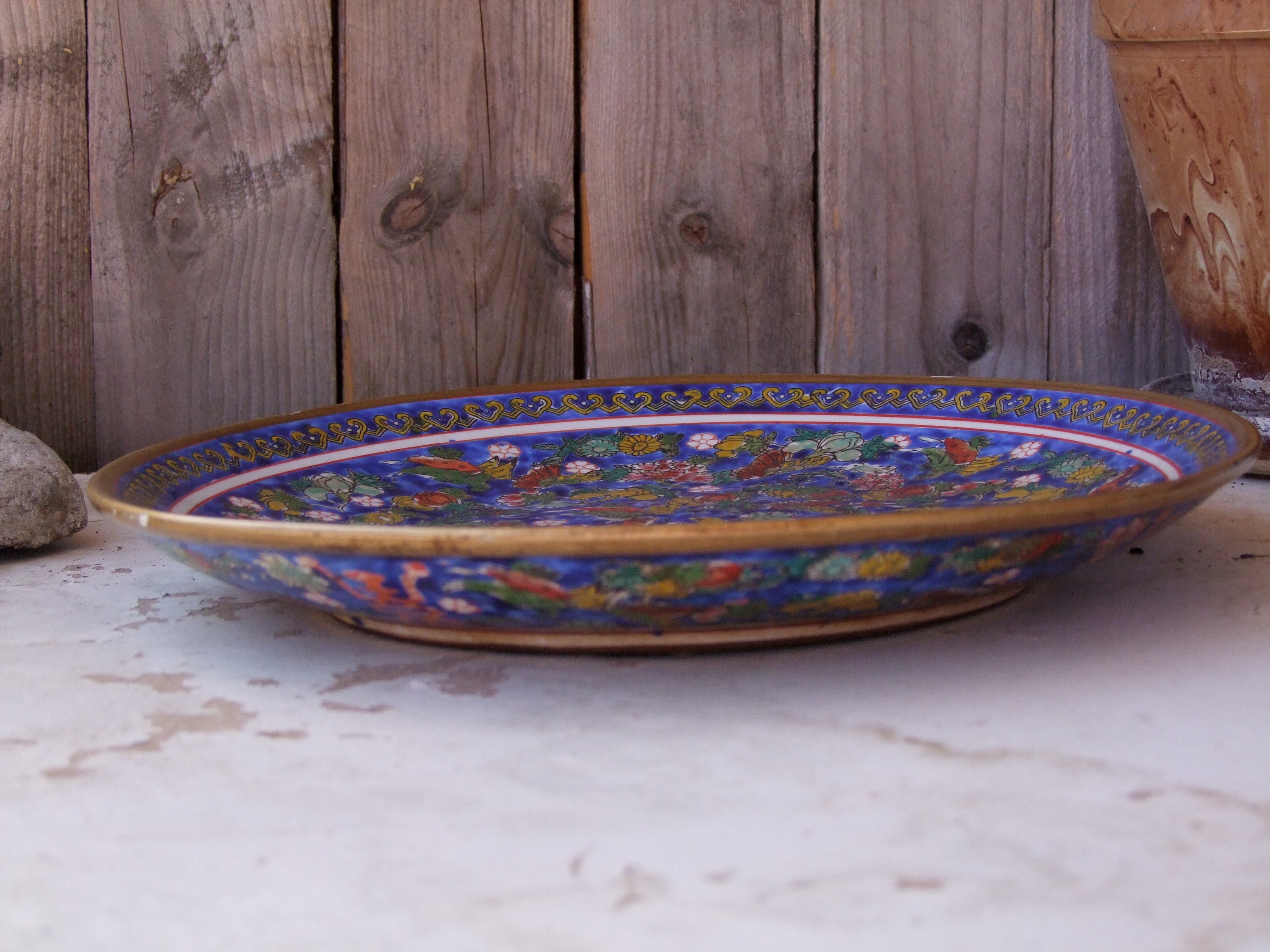 Antique Chinese Guangxu Porcelain Plate Dragon & Phoenix Dish Hand ...