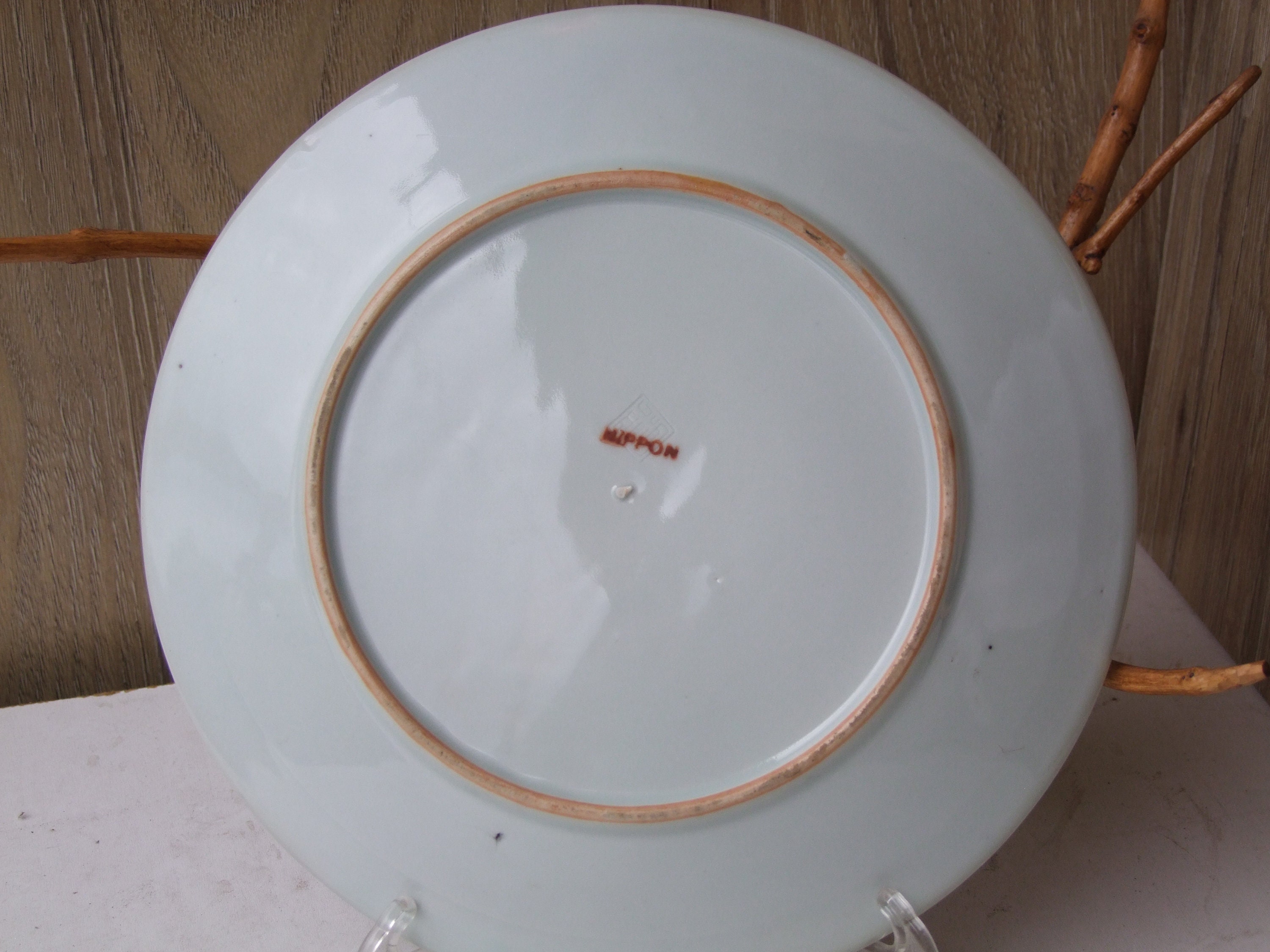 Antique Large Japanese Nippon Plate Signed Plate Hand Painted Handmade ...