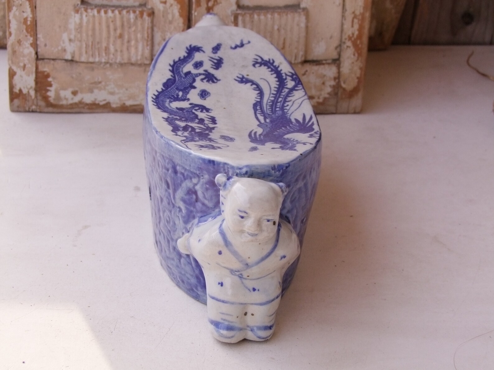 Antique Chinese Porcelain Pillow Blue and White 19th Century - Etsy UK