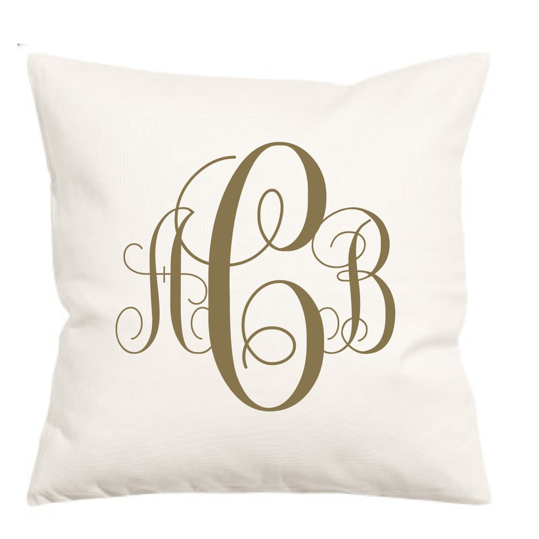 Monogram Pillow Cover, Monogram, Pillow, Home Decor, Monogrammed Pillow ...