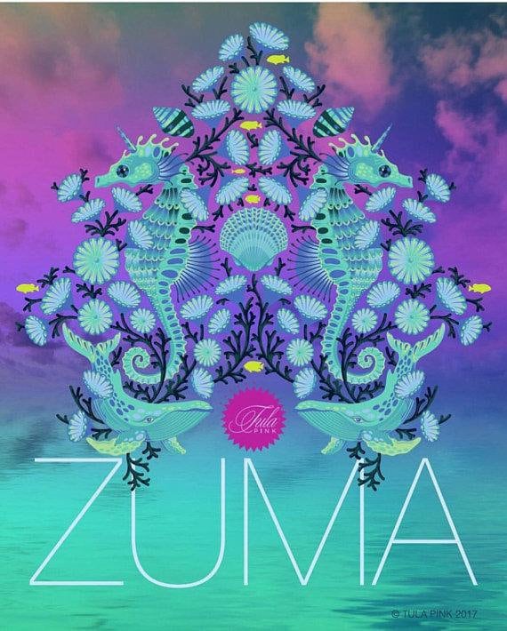 Tula Pink ZUMA Tower 7 in Glow Fish 1/2 Yard - Etsy