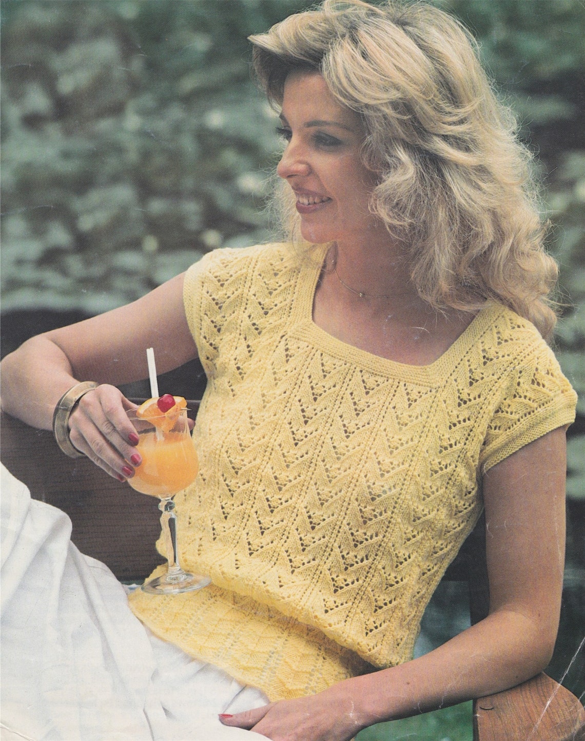 Womens Top Knitting Pattern PDF Ladies 32, 34, 36, 38 Inch Bust, Square ...