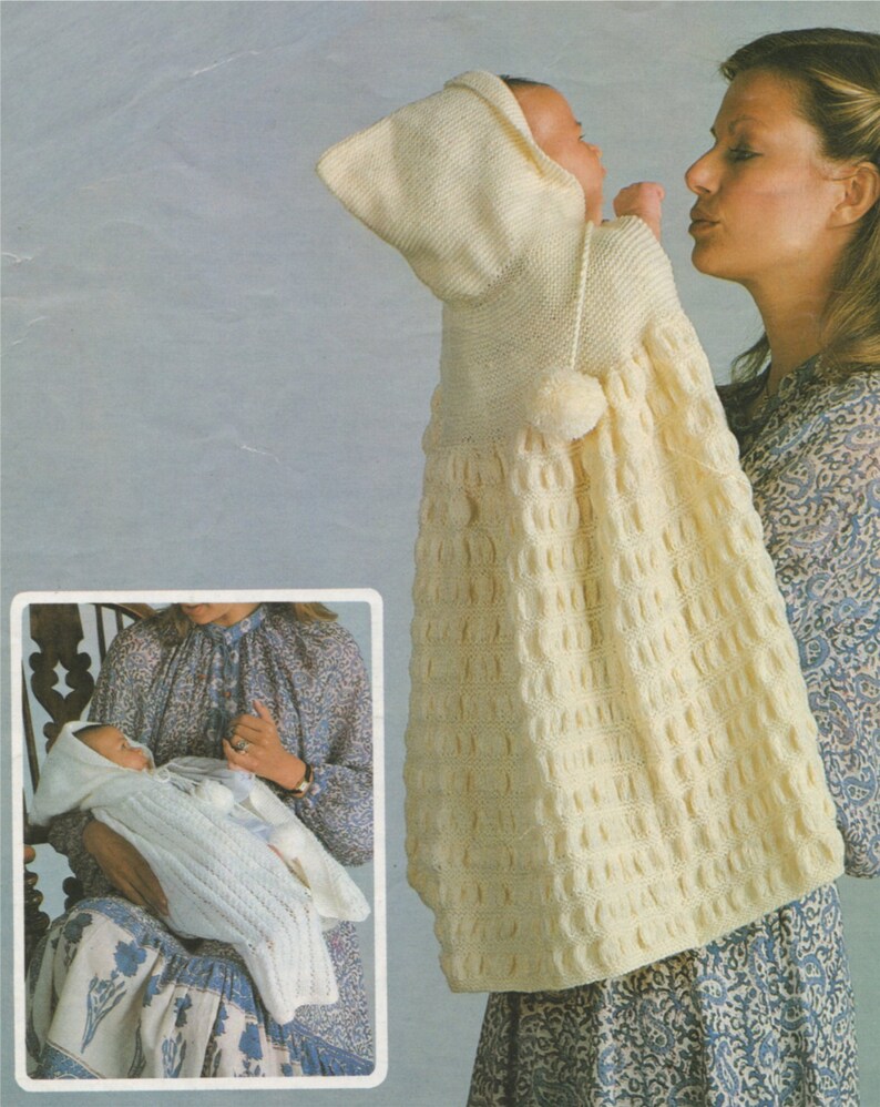 Baby Carry Cape PDF Knitting Pattern : Boy or Girl . Birth to 6 Months ...