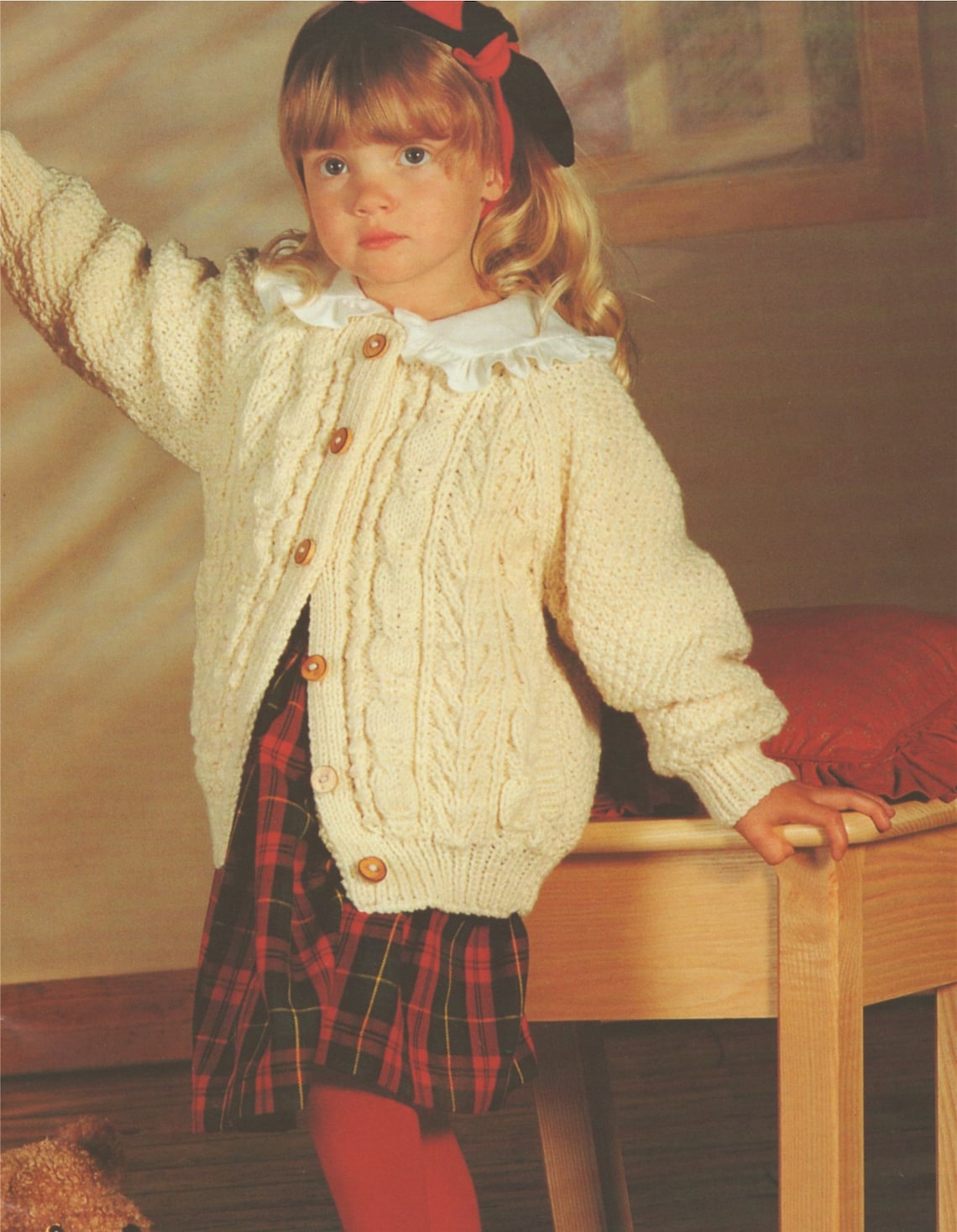 Aran Cardigan Knitting Pattern PDF Boys and Girls 20 22 24 - Etsy