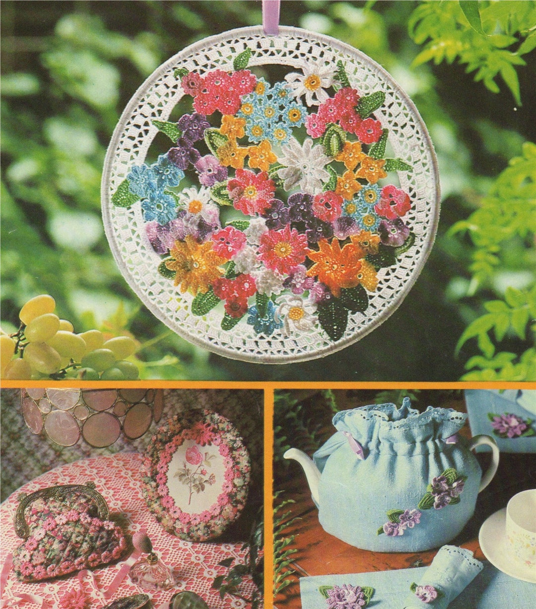 Flowers Suncatcher Crochet Pattern PDF Window Sun Catcher, Crocheted ...