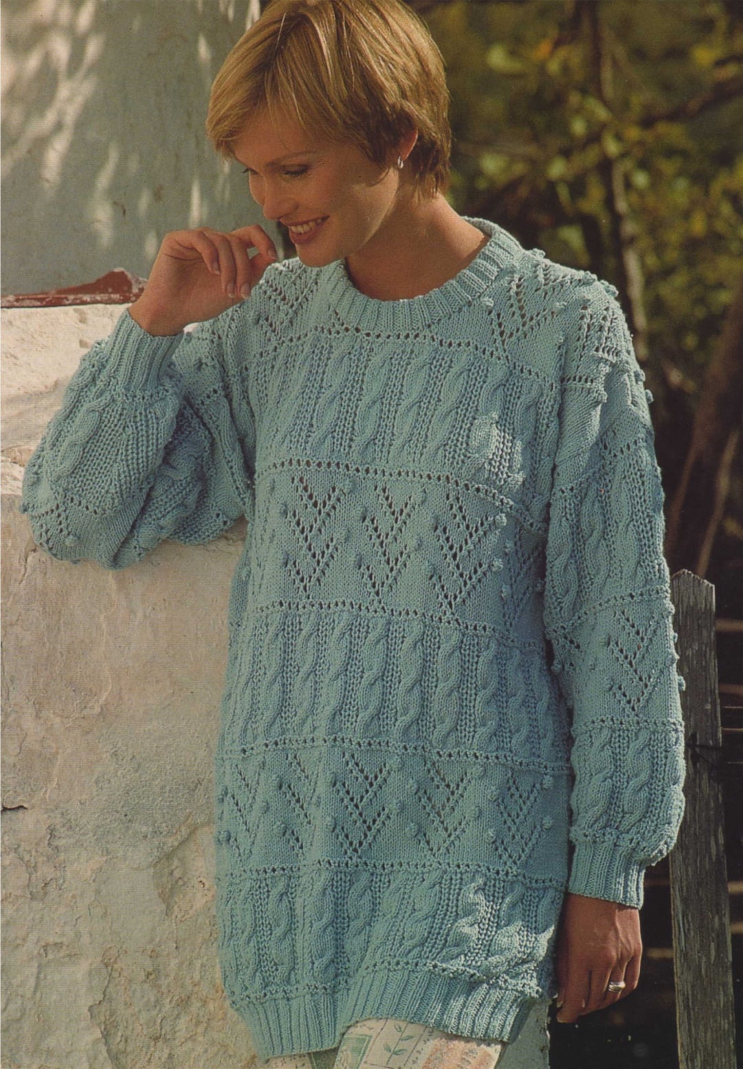 Womens Tunic Sweater Knitting Pattern PDF Ladies 30, 32, 34, 36, 38, 40 ...