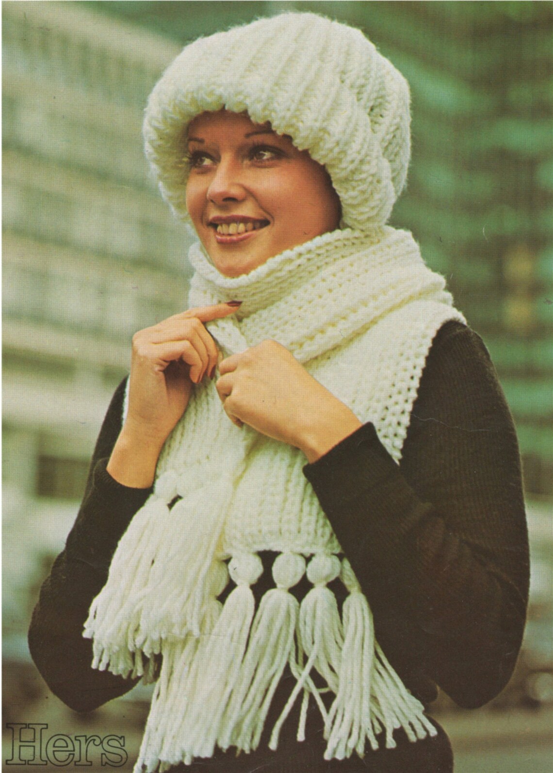 Womens Hat and Scarf Knitting Pattern PDF Ladies Chunky Yarn - Etsy