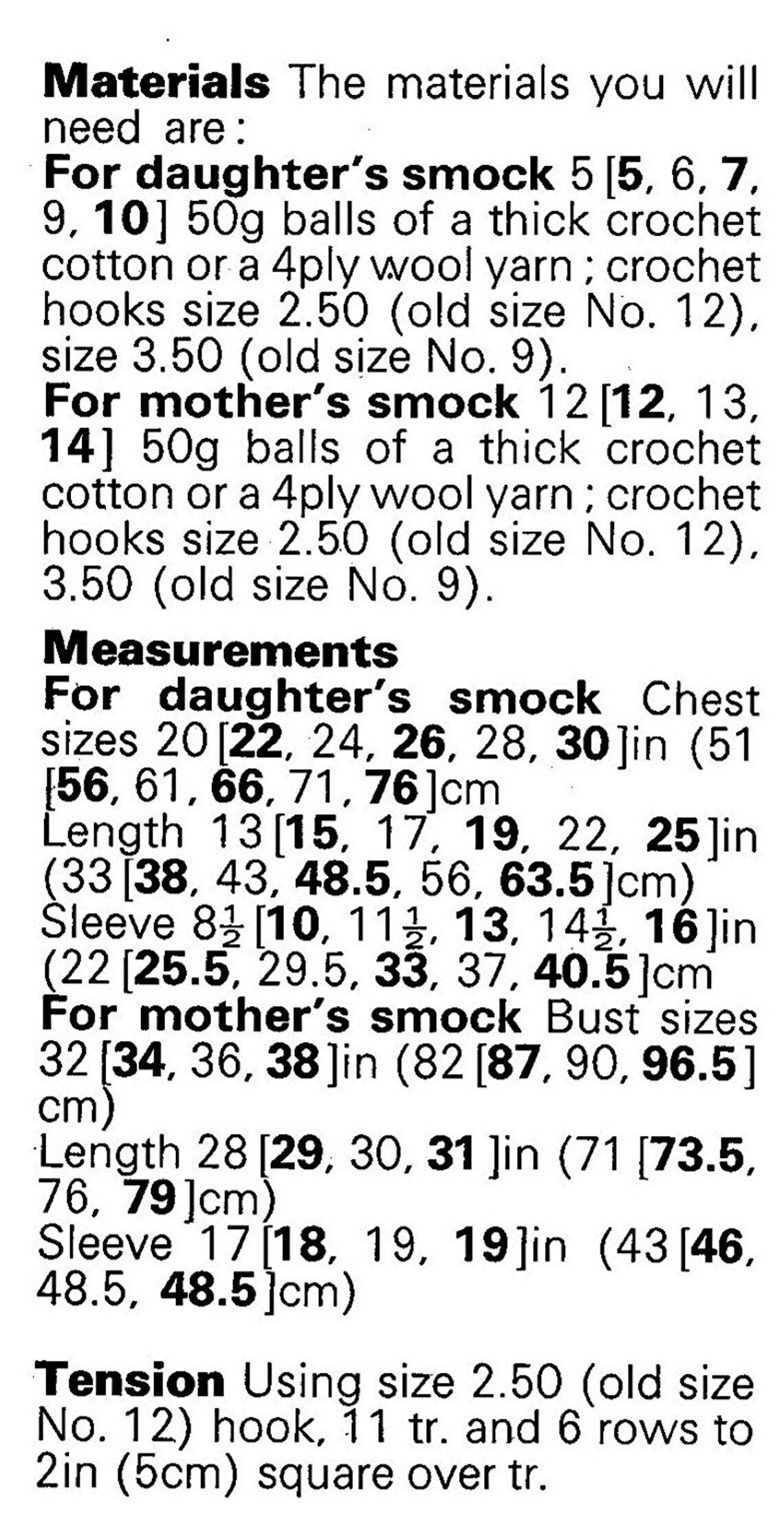 Womens and Girls Smock Top Crochet Pattern PDF Ladies and | Etsy