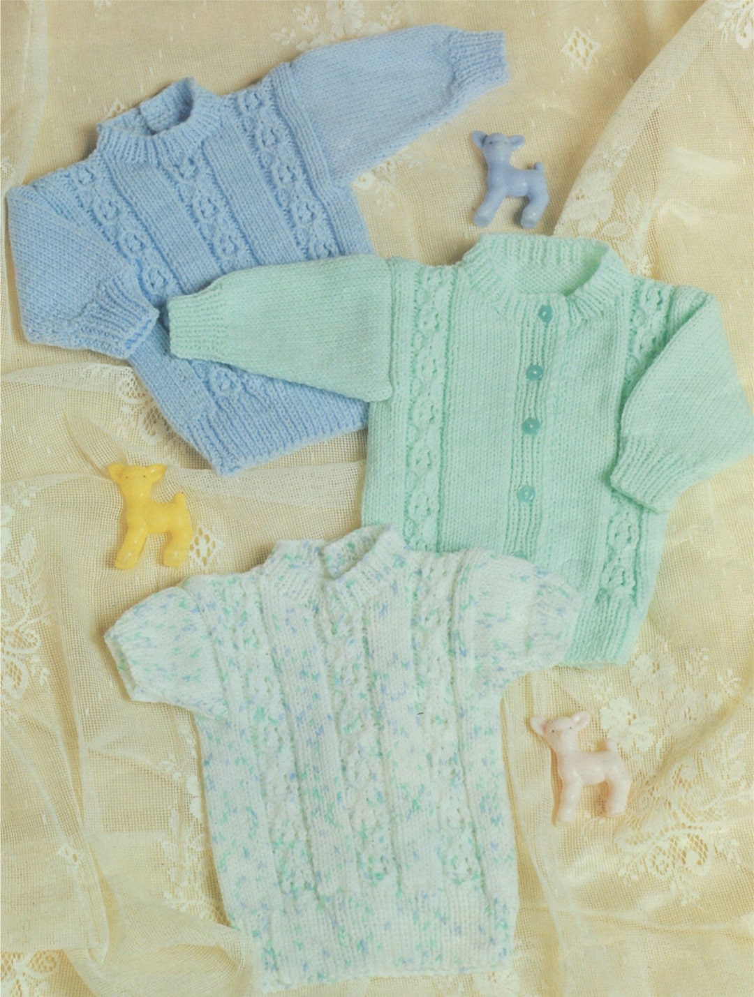 Premature Baby Sweater and Cardigan Knitting Pattern PDF : Babies 14 ...