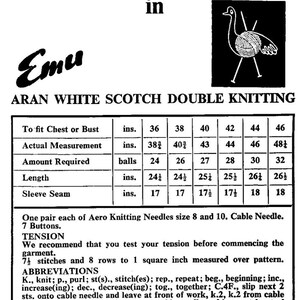 Cardigan Knitting Pattern PDF Aran Style, Womens and Mens 36, 38, 40 ...