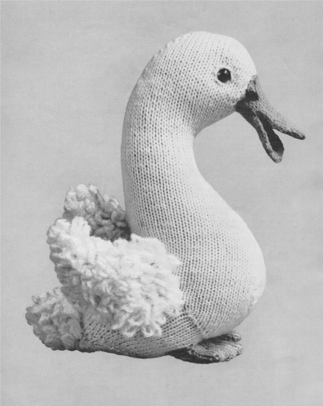 Toy Duck Knitting Pattern PDF Loopy Duck, Loop and Stocking Stitch ...