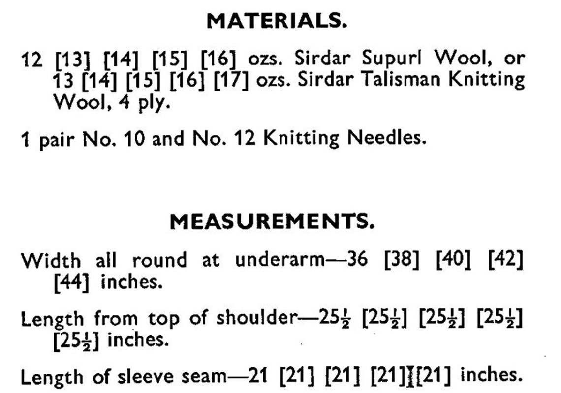 Mens Round Neck Sweater Knitting Pattern PDF Mans 36, 38, 40, 42 and 44 ...