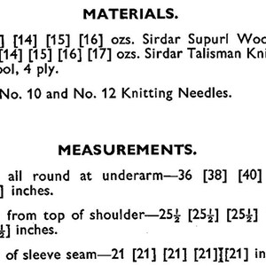 Mens Round Neck Sweater Knitting Pattern PDF Mans 36, 38, 40, 42 and 44 ...