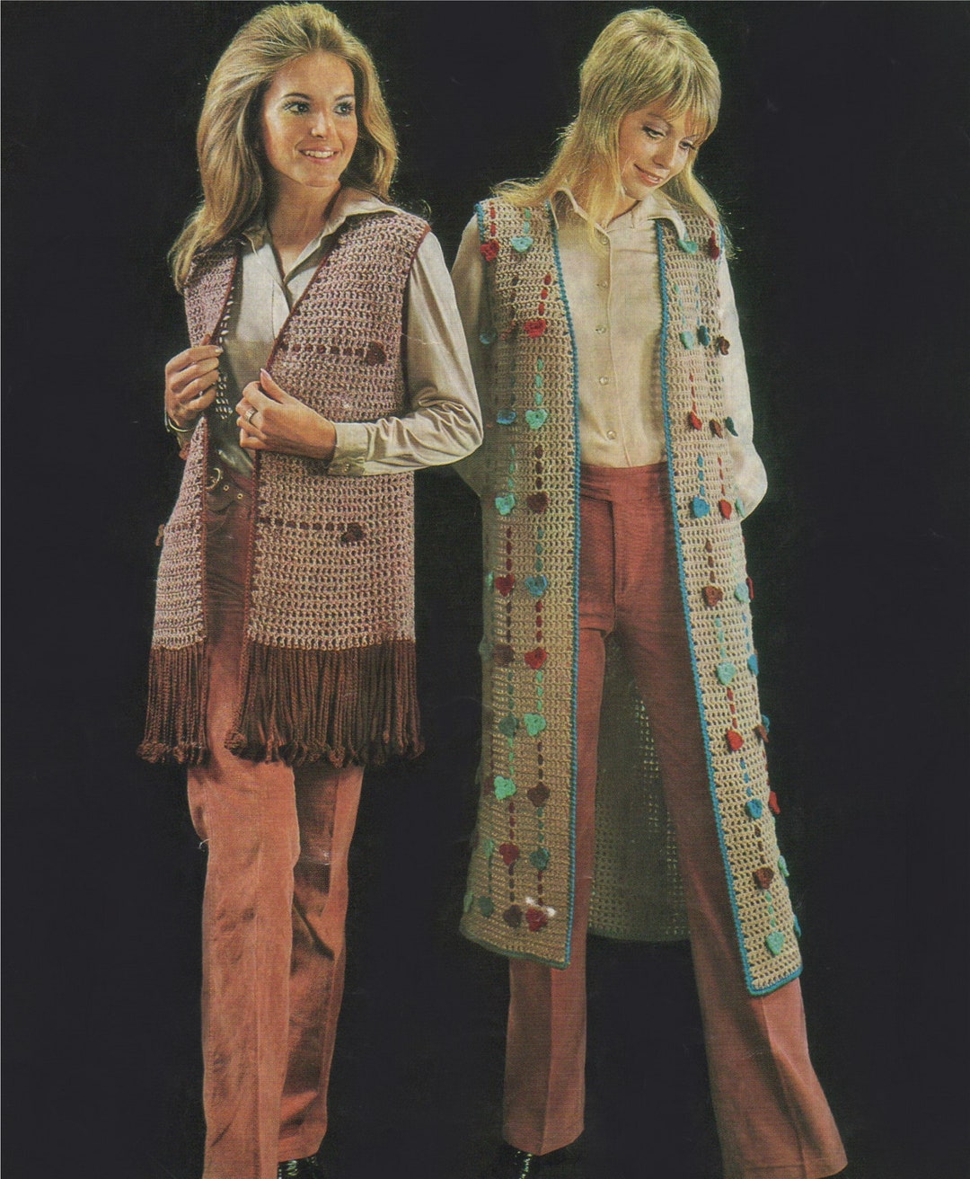 Printable Waistcoat Crochet Pattern PDF Ladies 34, 36 and 38 Inch Bust ...