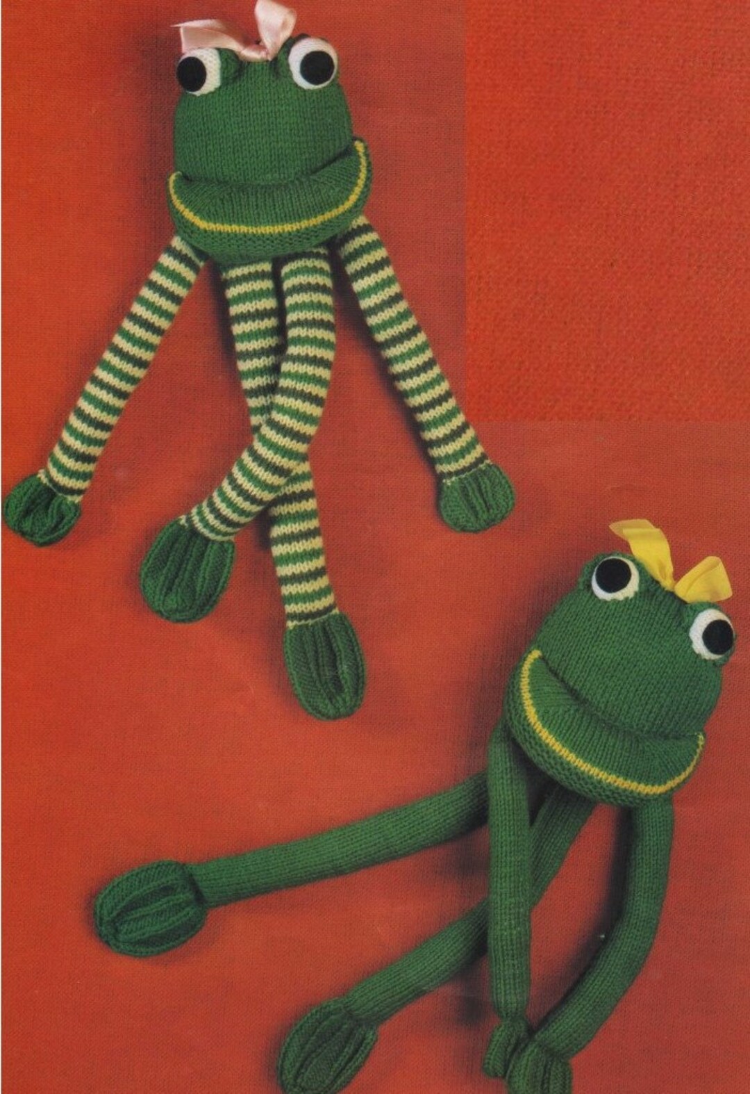 Toy Frog Knitting Pattern PDF, Knitted Cuddly Toy, Soft Toy Frogs ...