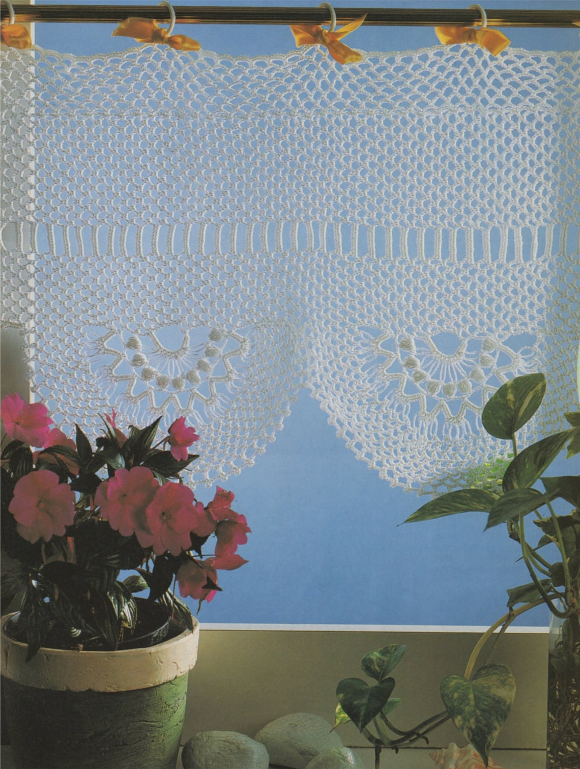 Half Net Curtain Crochet Pattern PDF Curtain Panel Scallop - Etsy
