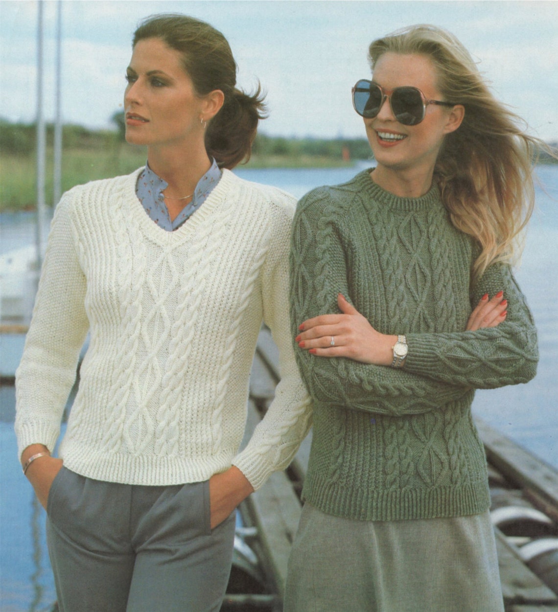 Womens Sweater Knitting Pattern PDF Ladies 32 34 36 38 40 and - Etsy