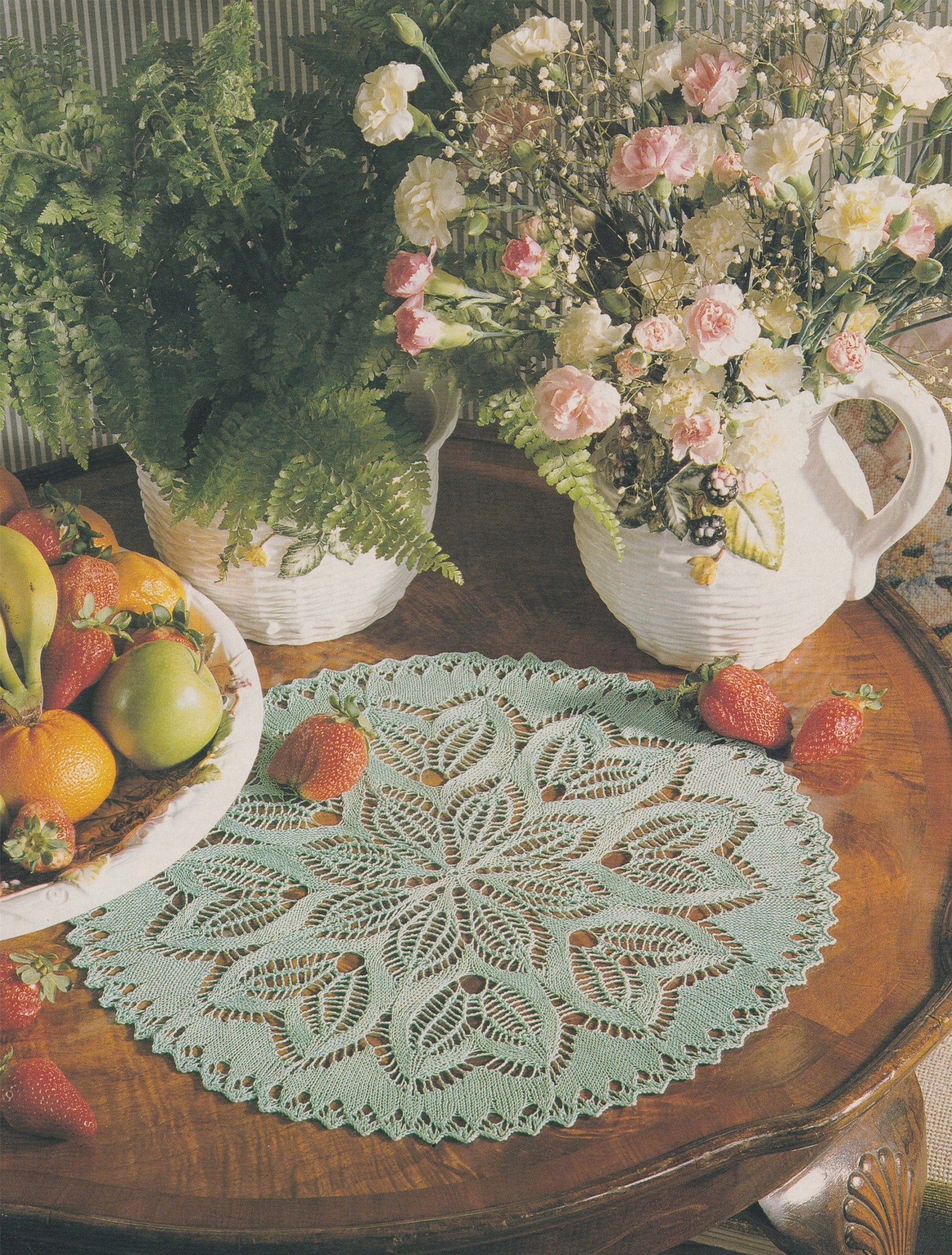 Doily Knitting Pattern PDF Knitted Table Mat Placemat Table | Etsy