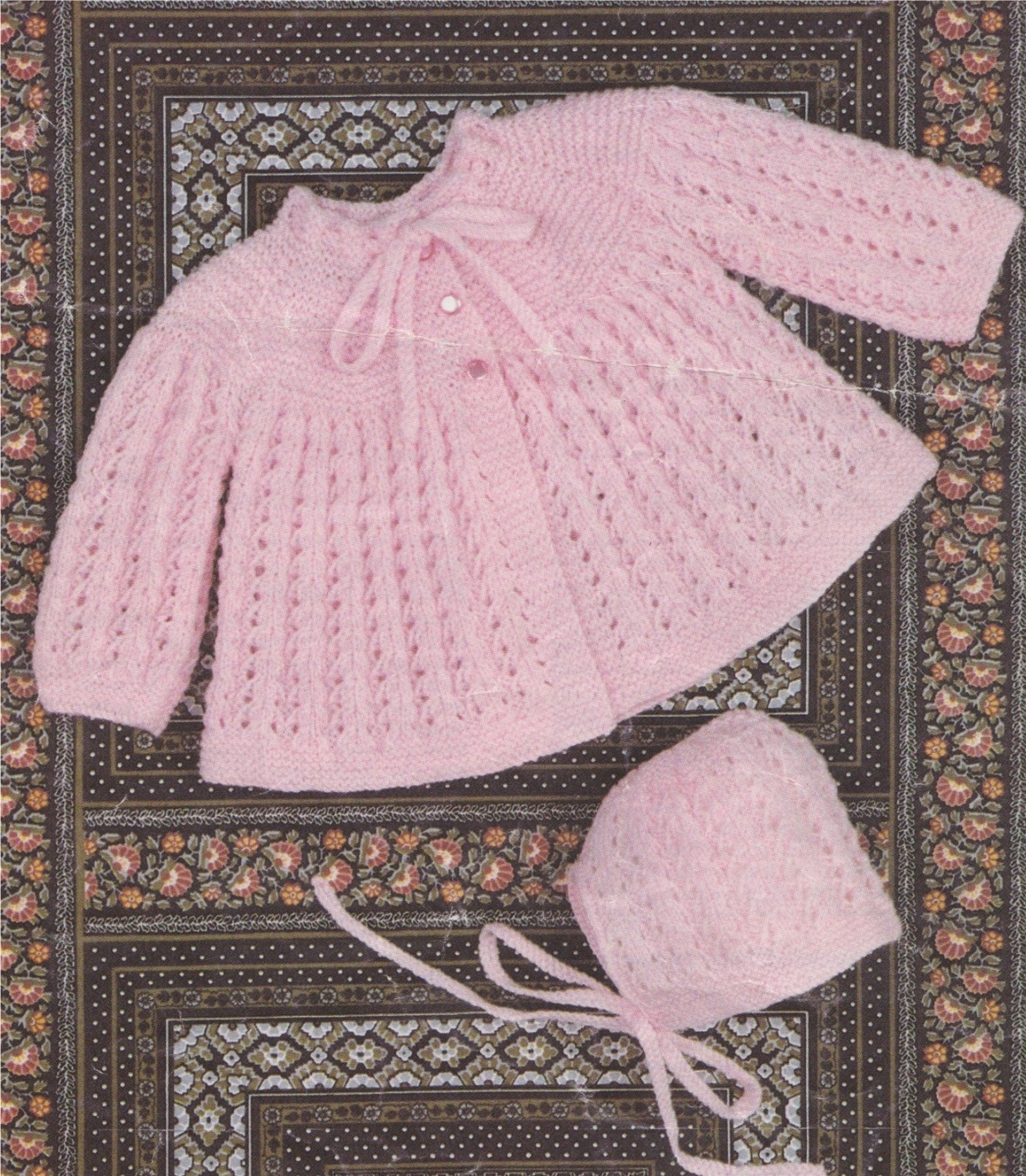 Babies Matinee Coat & Bonnet Knitting Pattern PDF Baby Girls - Etsy