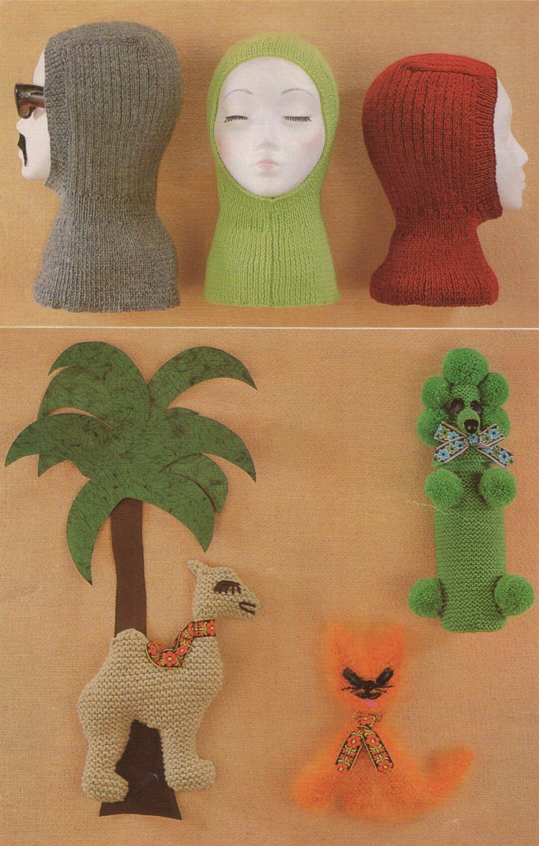 Balaclava, Cat Toy, Camel Toy, Poodle Dog Bottle Cover Knitting Pattern ...