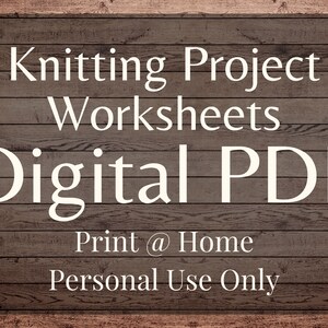 Printable Knitting Project Worksheets to Print at Home, Yarn Themed ...