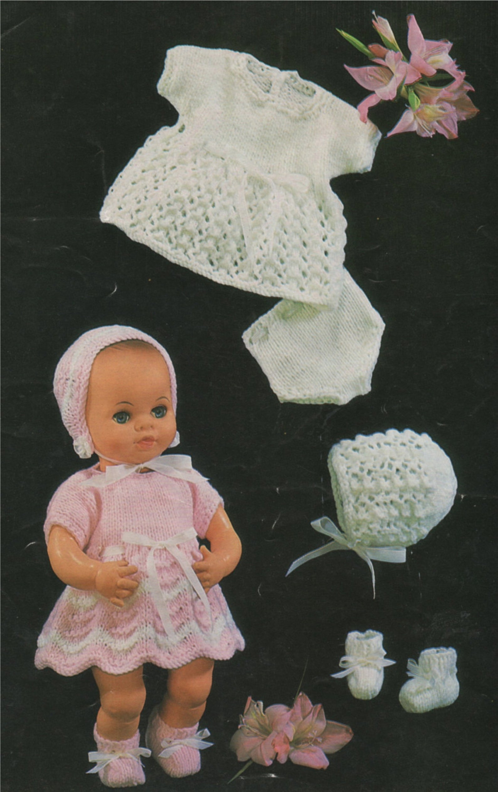 Dolls Clothes Knitting Pattern PDF for 12 inch Baby Doll - Etsy Nederland