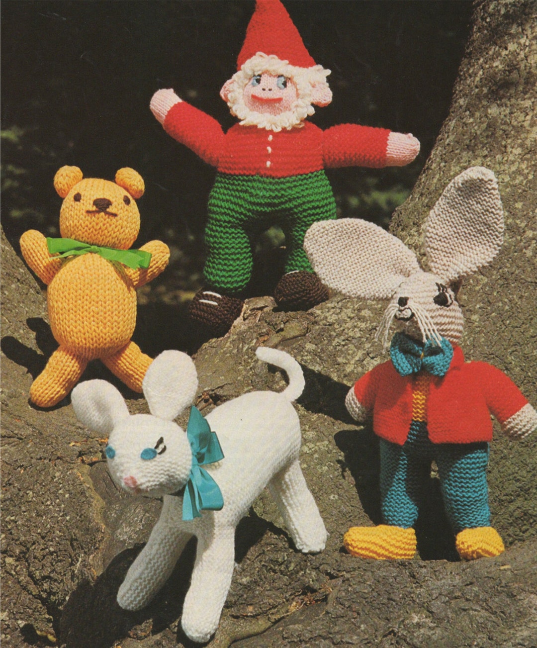Toy Knitting Pattern PDF Lamb, March Hare, Teddy, Gnome, Rabbit, DK ...